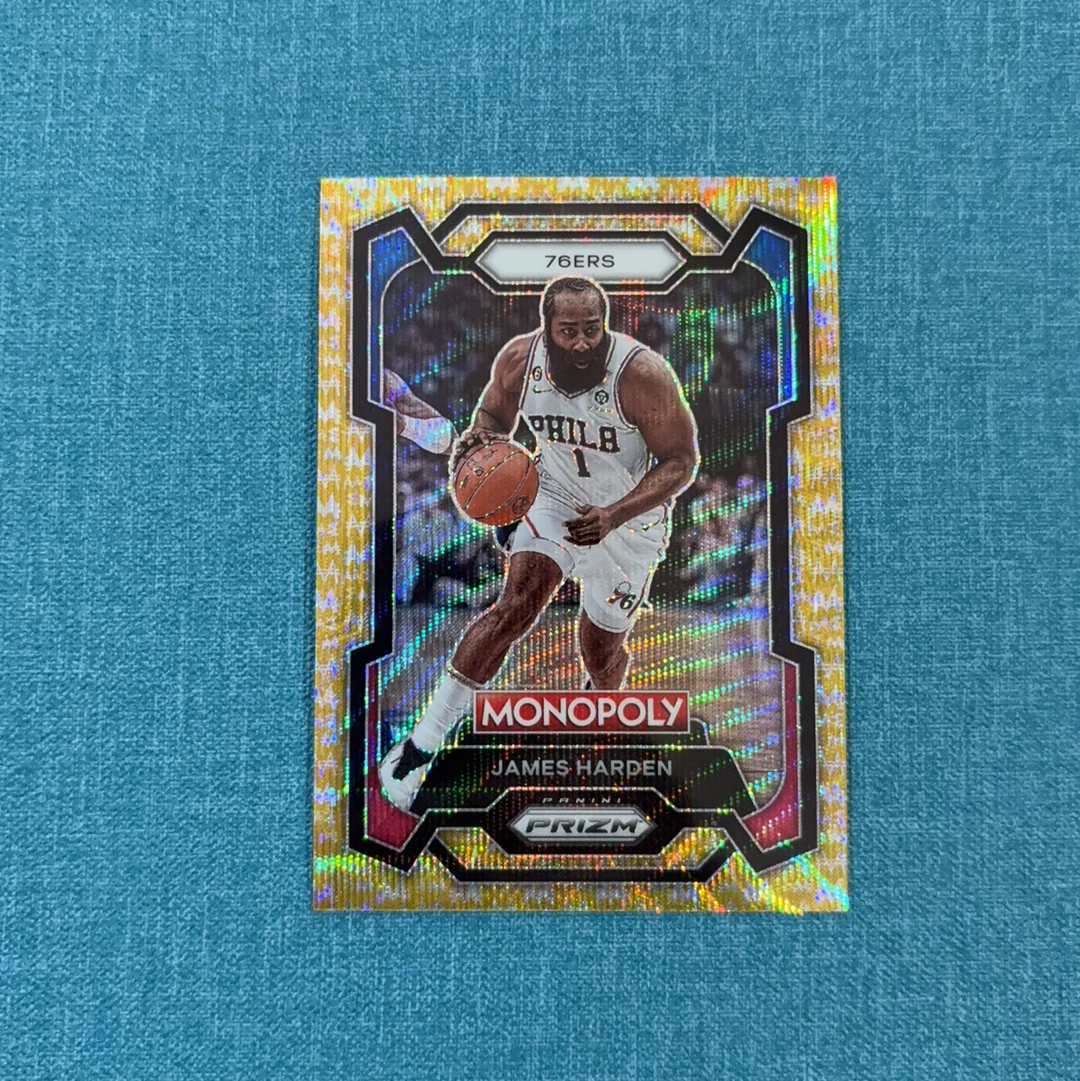 2023-24 Panini Prizm Monopoly James Harden 76人 詹姆斯 哈登 06/10编 低编 金波纹折 大 ...