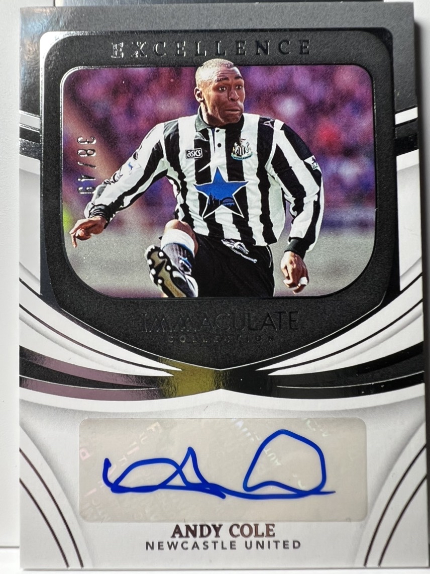 2022-23 Panini Immaculate Andy Cole 帕尼尼 imm 系列 英格兰 曼联 纽卡斯尔 名宿 安迪 科尔 38/ ...