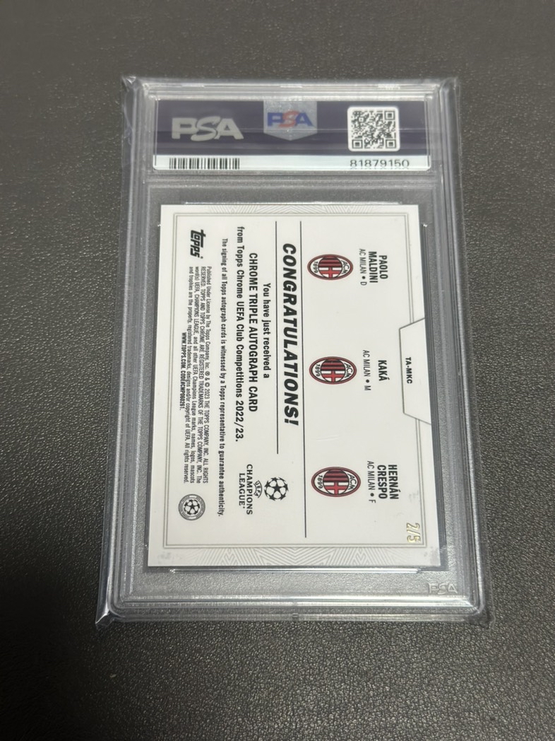 2022-23 Topps Chrome KaKa Kacey拍卖欧冠Maldini 马尔蒂尼 KAKA 卡卡 Crespo 克雷斯波 5编正 ...