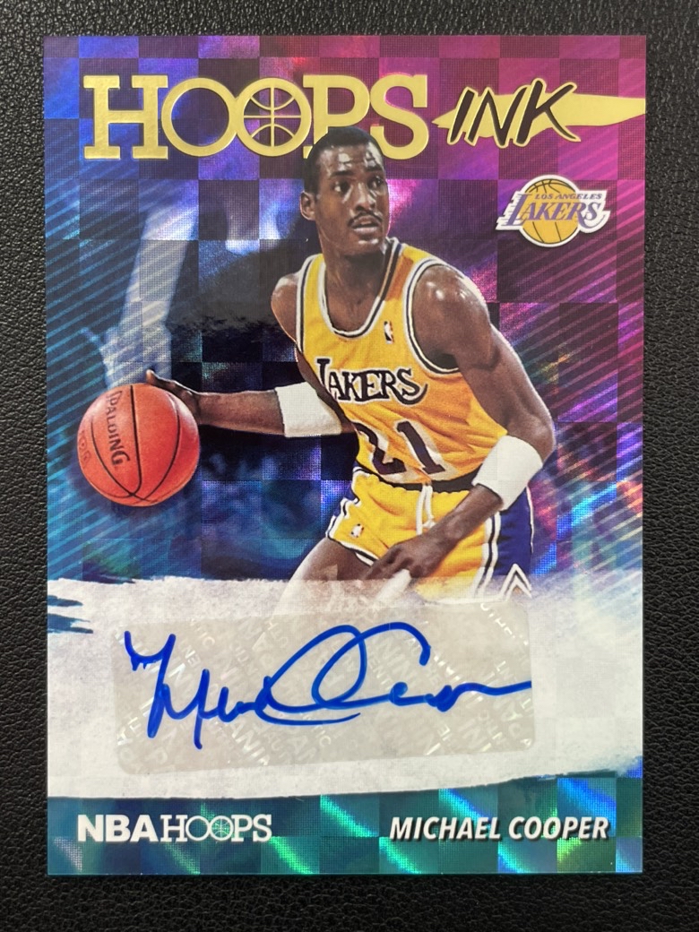 【追梦卡社】2019-20 Panini hoops Michael Cooper 湖人 迈克尔 库珀 签字 ink签 格子折 银折 卡品如图 ...