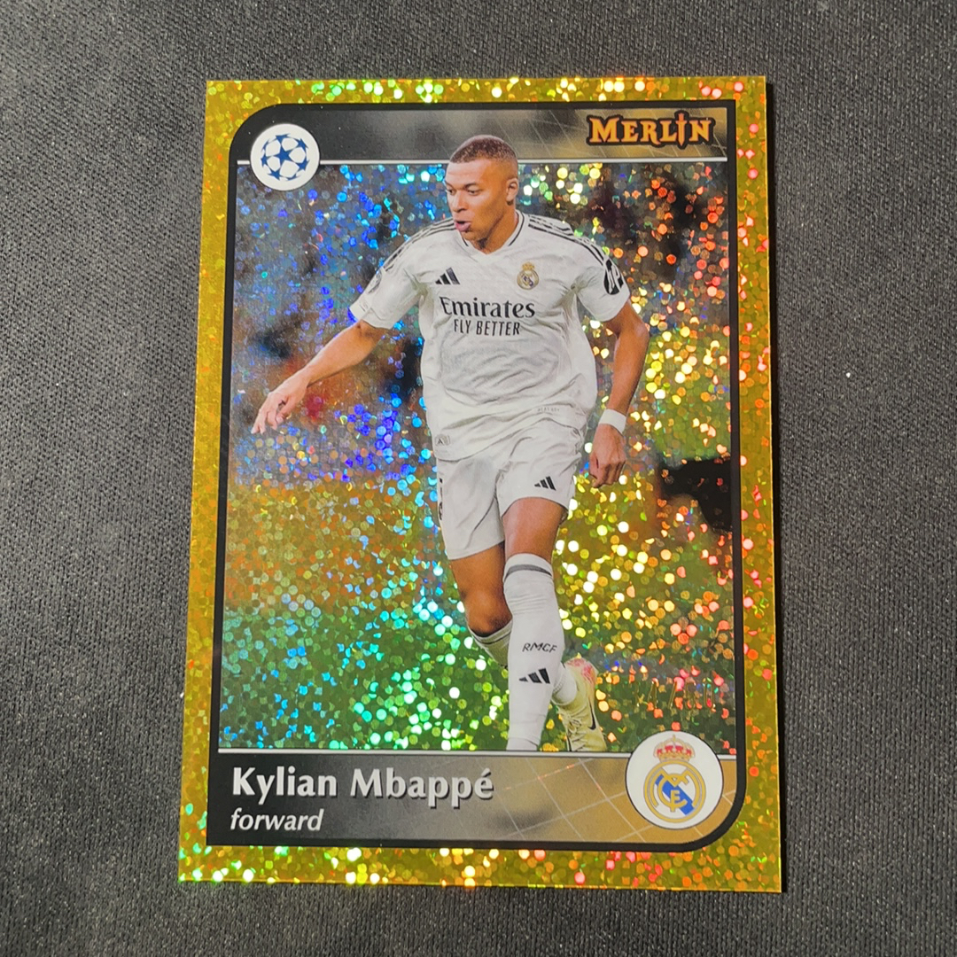 2025 Topps Merlin chrome Kylian Mbappe 【Henry代拍】欧战 梅林 皇家马德里 法国 姆巴佩 34/ ...