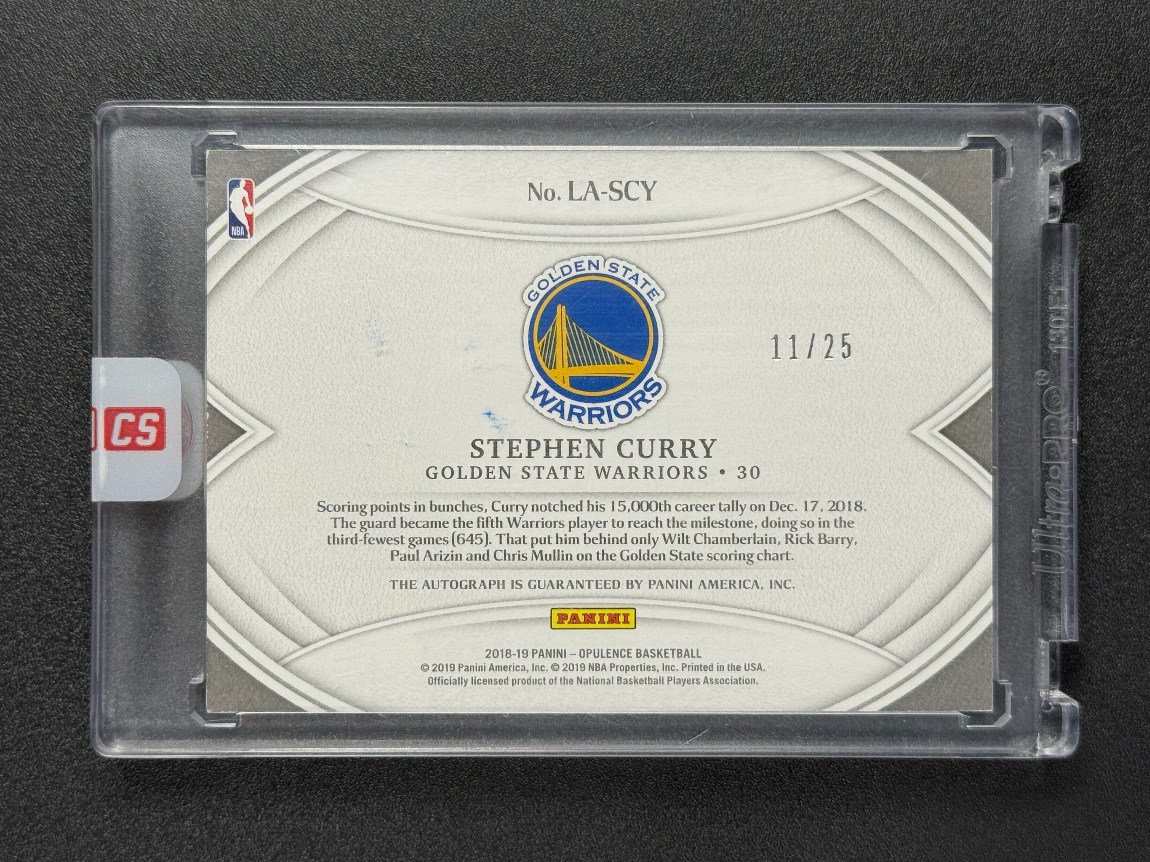 【帮主拍卖】2018-19 Panini Opulence Stephen Curry 金书 勇士 斯蒂芬 库里 25编 签字 卡签 ...