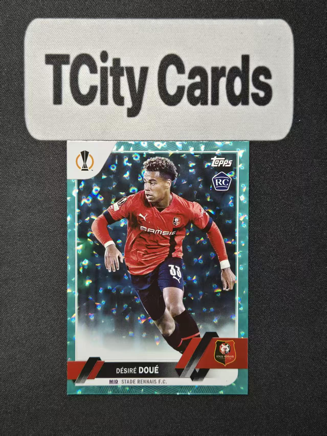 2022-23 Topps UEFA Champions League Désiré Doué RC 杜埃 新秀 399编 青碎冰 ucc 欧 ...