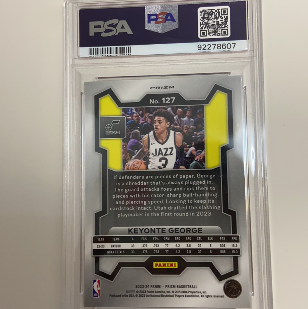 2023-24 Panini Prizm Keyonte George RC pz 爵士 基扬特乔治 基昂特乔治 新秀RC 红波纹 折射 PSA 10分 满分 投资收藏必备 卡淘