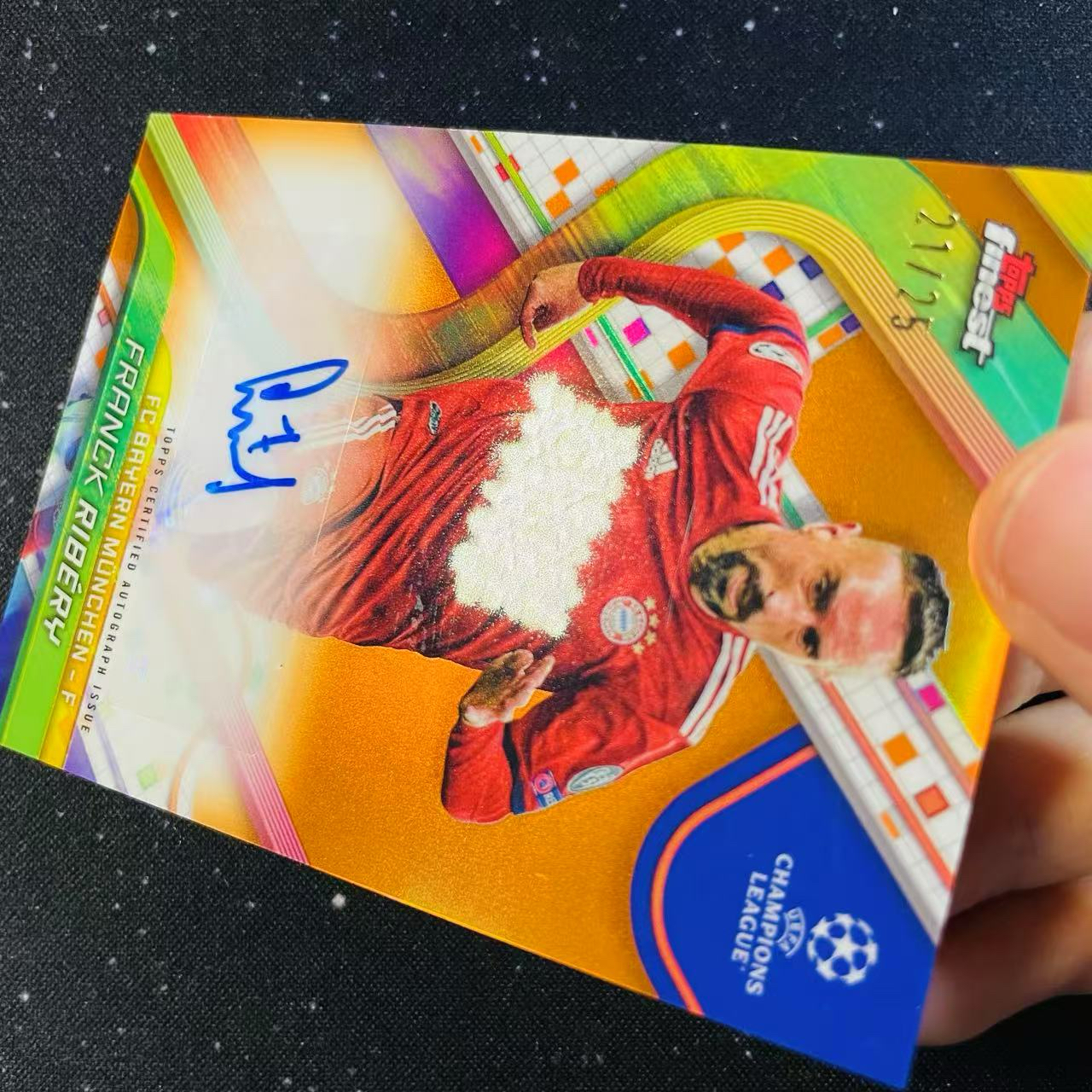 2024-25 Topps Finest 欧战 FRANCK RIBERY 拜仁 里贝里 橙折 25编 签字 罗本队友 微痕 洛北拍卖 ...