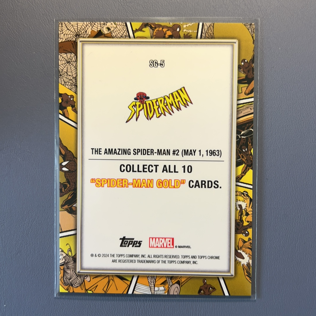 2023 Topps Marvel (MCU) 漫威TC 蜘蛛侠vs秃鹫 序号SG-5 大比例金色蜘蛛侠特卡 2024 Topps ...