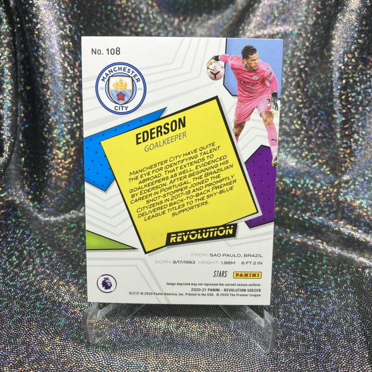 2022-23 Panini Revolution Ederson 英超革命 埃德森 金星 大比例 折射特卡 曼城 门将 巴西 卡淘
