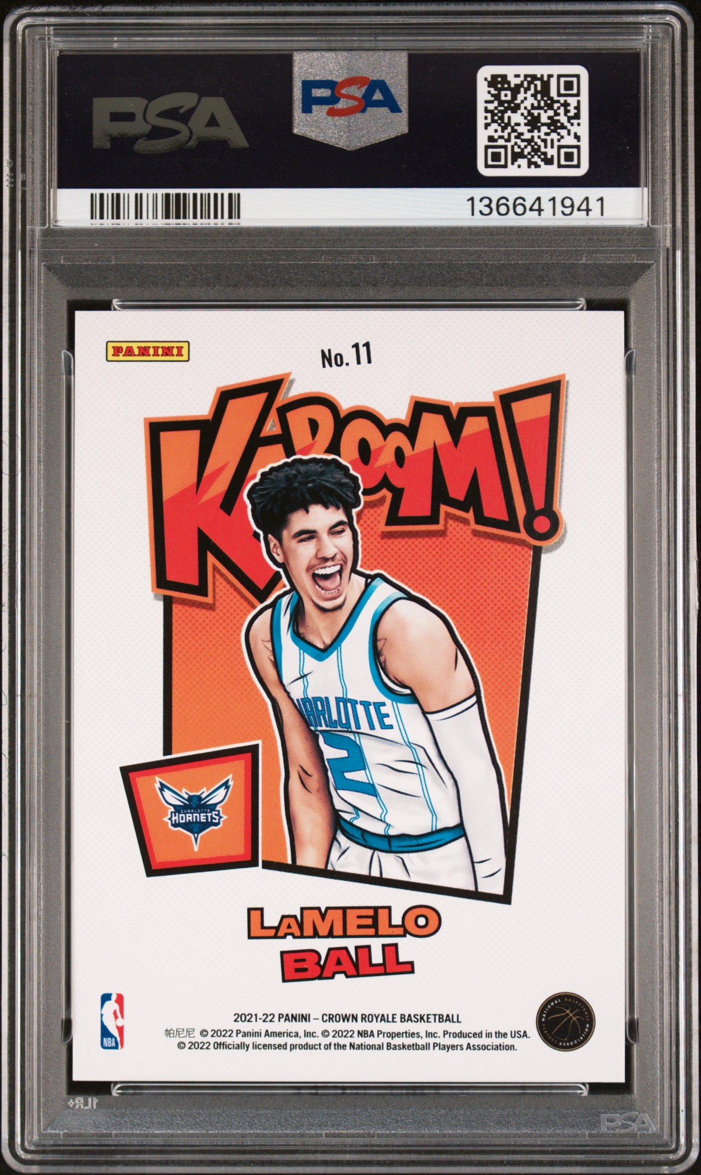 2021 Panini CROWN ROYALE KABOOM! LaMelo Ball KABOOM! #11 PSA10 黄蜂队 拉梅洛 ...