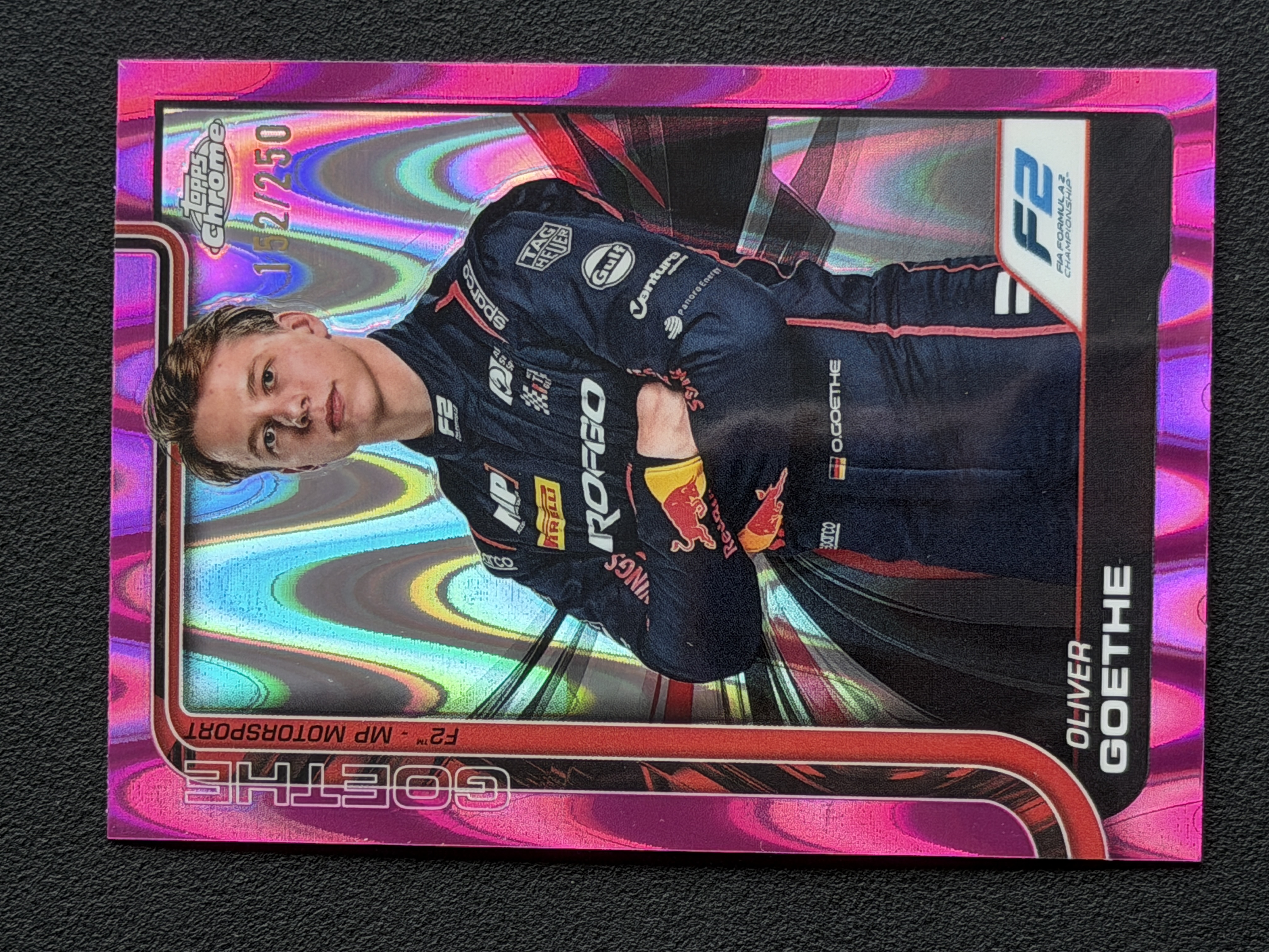 2024 Topps Chrome Oliver goethe F2 青年车手 奥利弗 歌德 粉波折射 限编152/250 通行品相不包卡品 ...