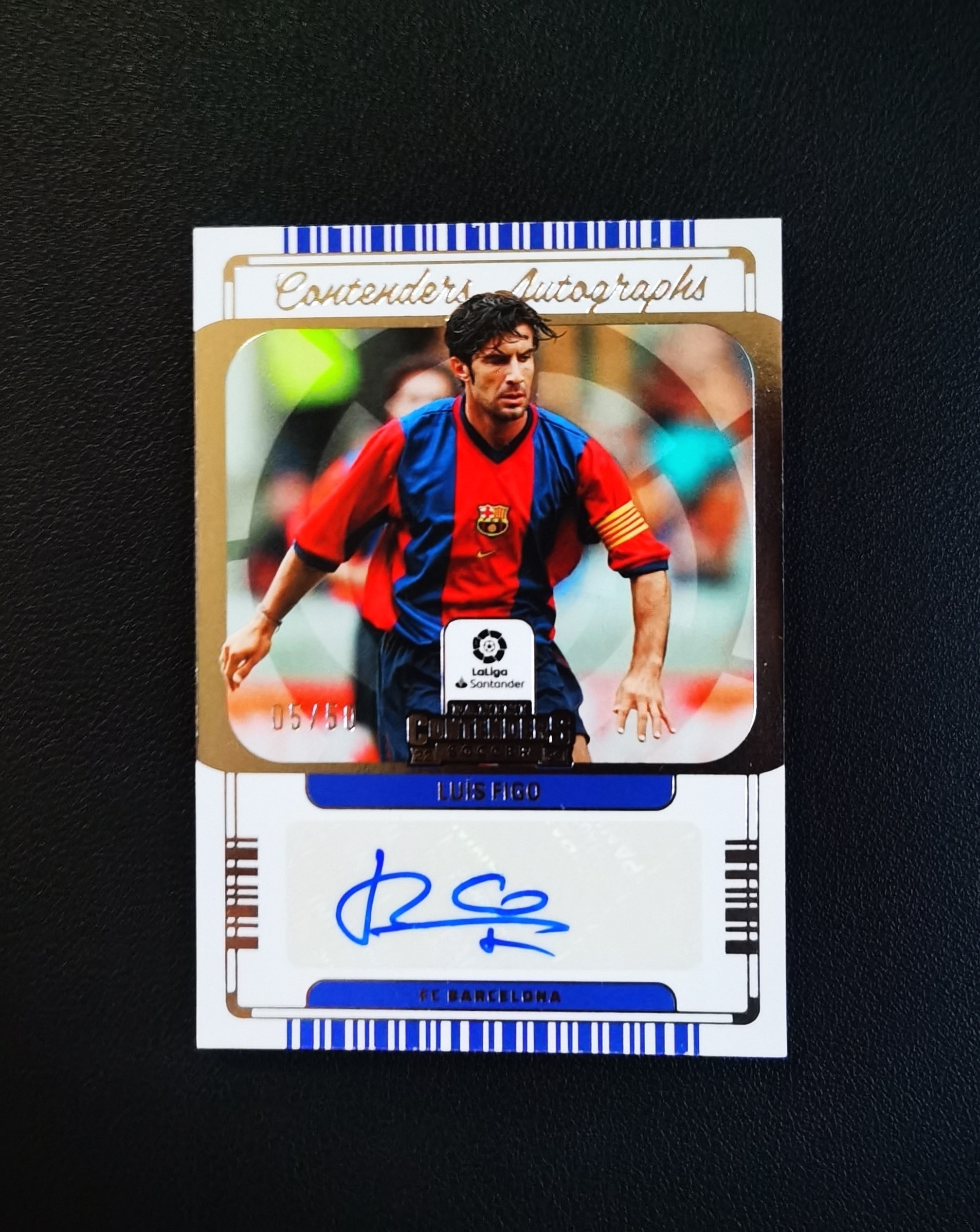 2022-23 Panini Chronicles Luis Figo 编年史 皇马 国米 巴萨 葡萄牙 路易斯 菲戈 05/50编 签字 ...