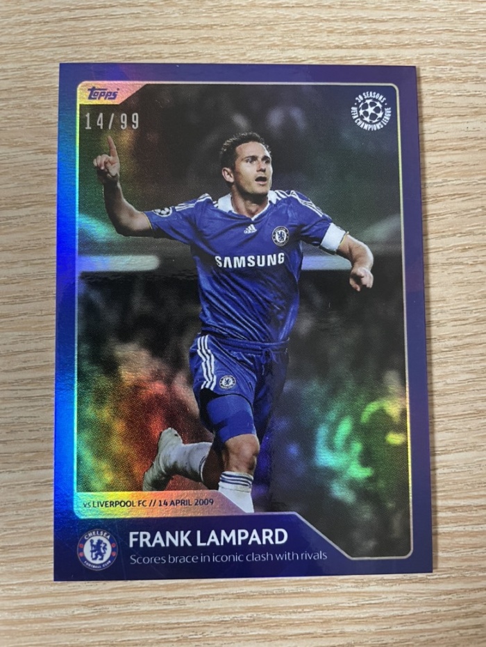2022 Topps now Frank Lampard 【hellfire拍卖】topps now欧冠30周年纪念系列 切尔西 兰帕德 09 ...