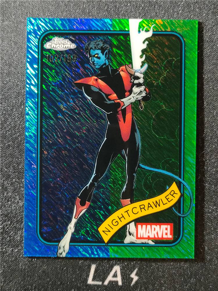 【LA拍卖】2025 Topps Chrome Marvel Nightcrawler TC漫威系列 科特 瓦格纳 夜行者 蓝绿Shimmer ...