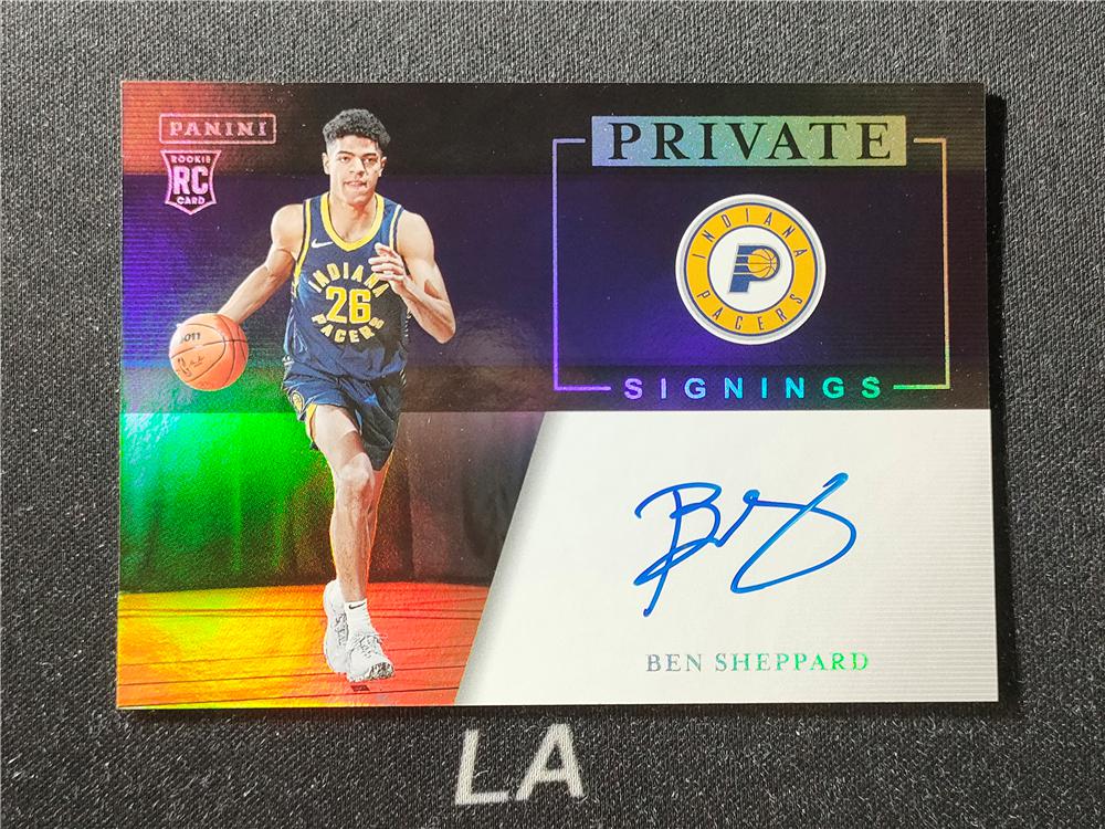 【LA拍卖】2023-24 Panini Private Signings Ben Sheppard 新秀RC 本 谢泼德 步行者队 折射 ...