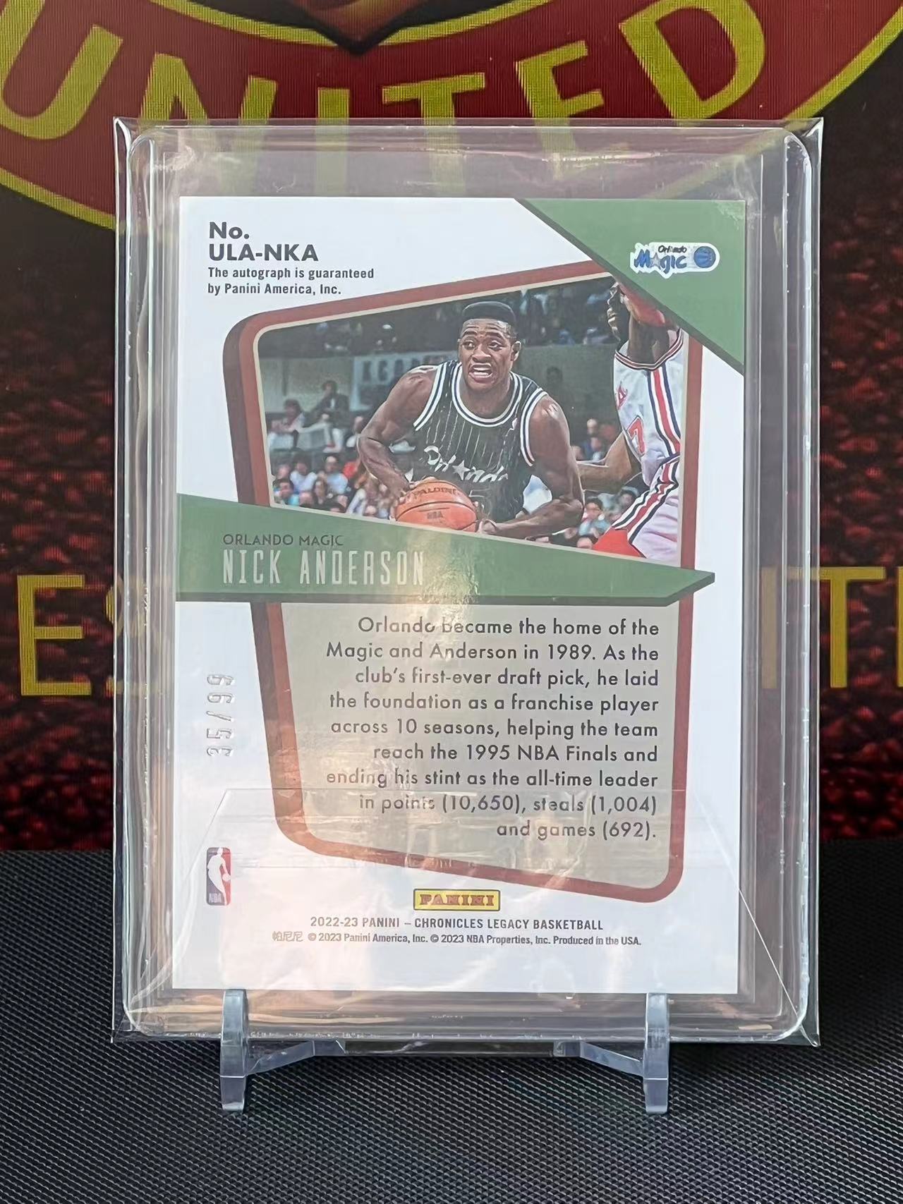 2022-23 Panini Chronicles Nick Anderson 尼克安德森 魔术 编年史 聚光灯 签字 老头签 35/99编 ...