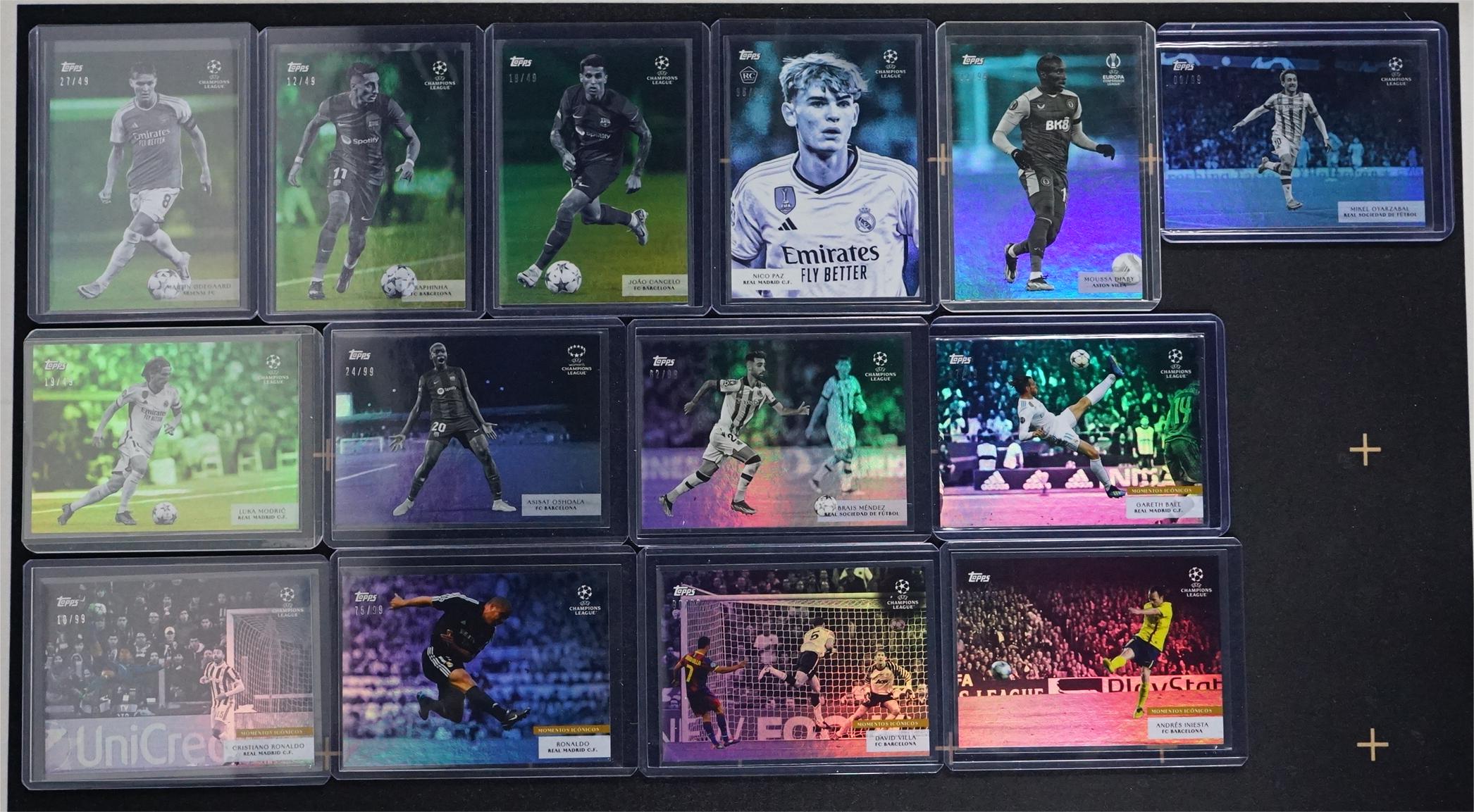 2024 Topps simplicidad 极简 莫德里奇 拉菲尼亚 坎塞洛 大罗 罗纳尔多 C罗 伊涅斯塔 等 绿折 银折 49编 99编 ...