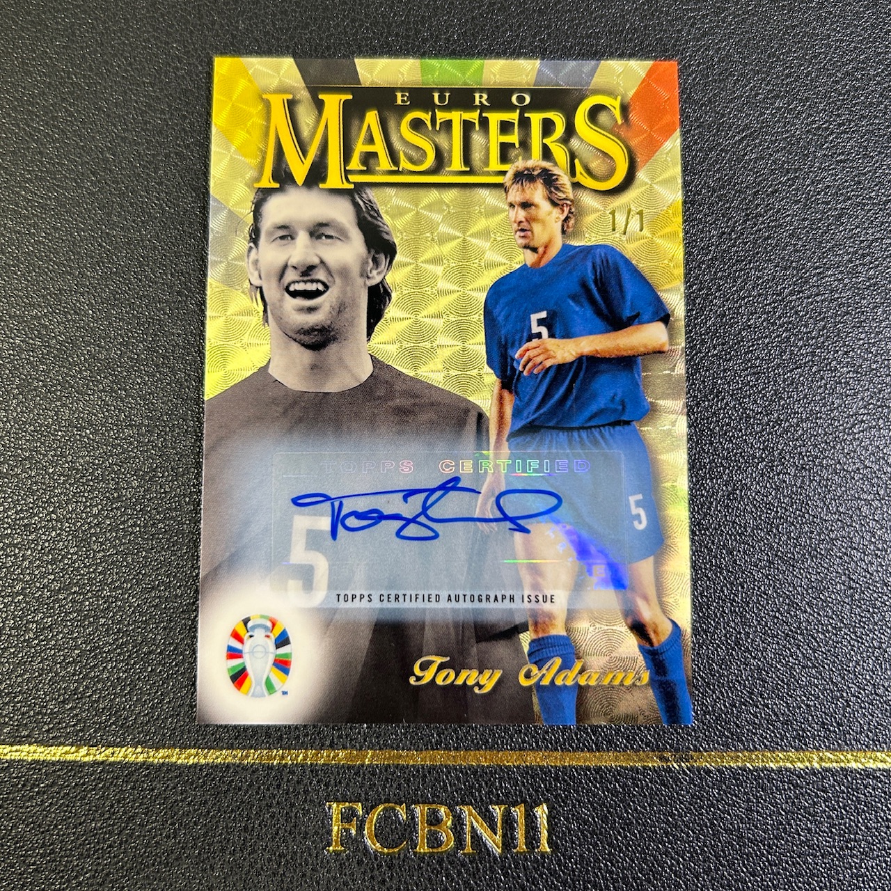 【FCB拍卖】2023-24 TOPPS FINEST TONY ADAMS 托尼 亚当斯 一编 1/1 爆金折 大师特卡 英格兰 阿森纳 ...