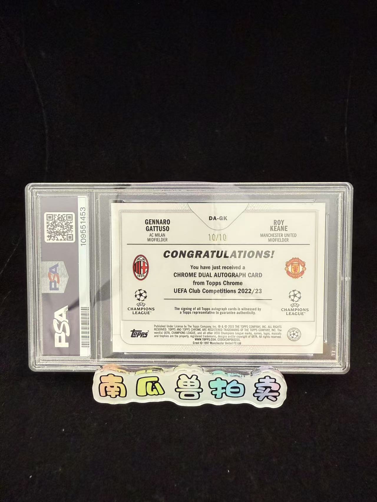 2023 Topps Chrome Gennaro Gattuso AC米兰 曼彻斯特联 加图索 罗伊基恩 10编 尾编 双人 签字 签名 ...