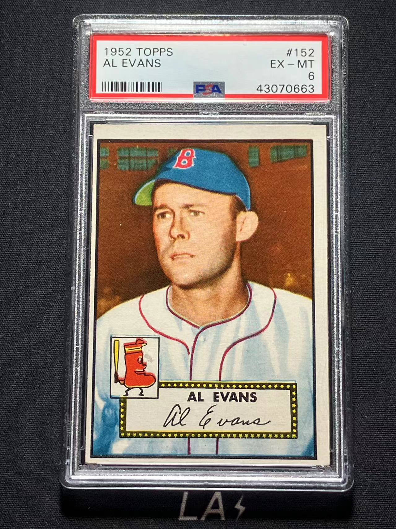 【LA拍卖】1952 Topps Baseball Alfred Hubert Evens 棒球 波士顿红袜 埃尔弗雷德 赫伯特 埃文斯 签字 ...