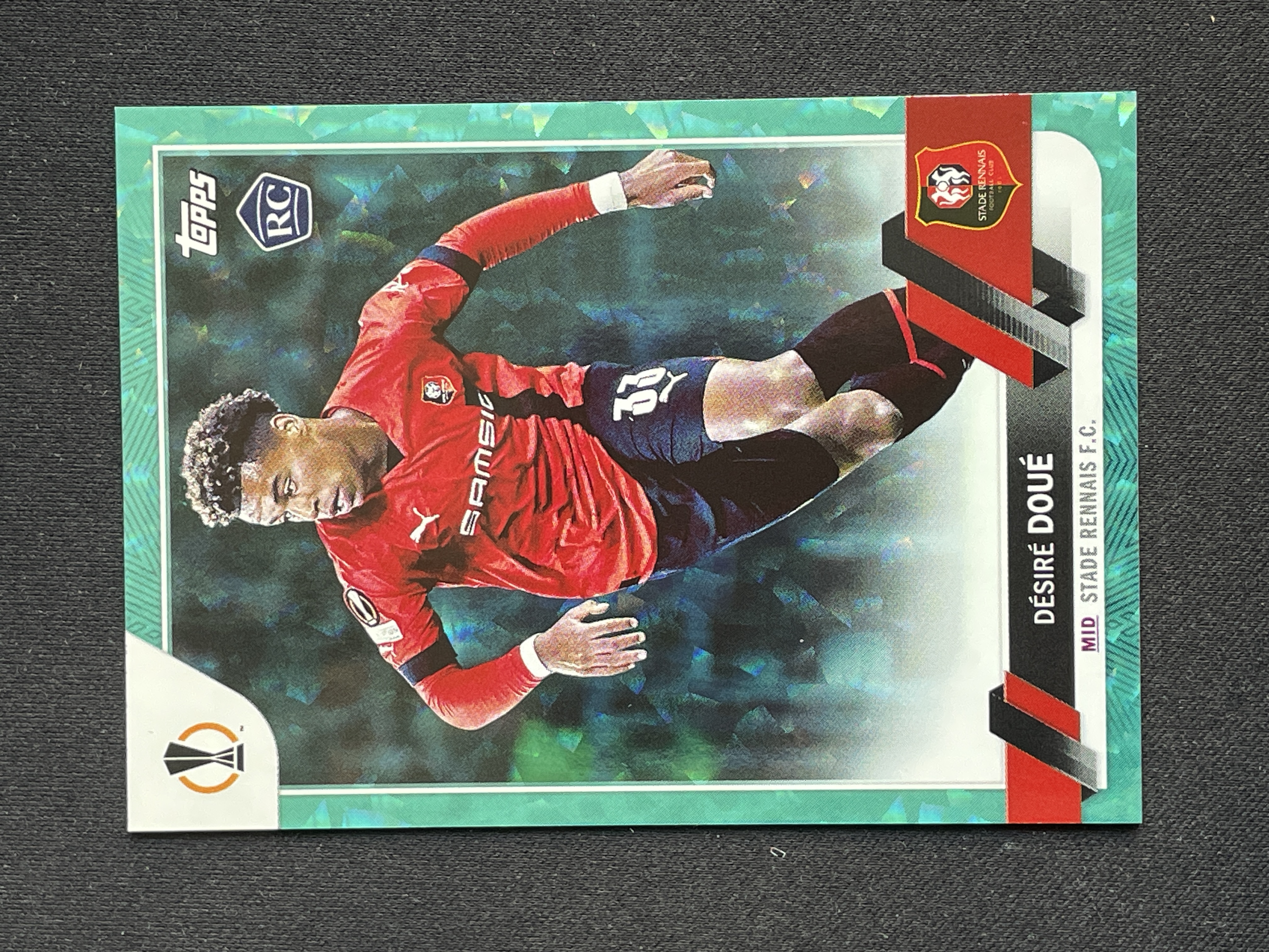 【南昌NOVA】2022-23 Topps Chrome Desire Doue RC 欧战 欧冠 雷恩 新秀 德西雷 杜埃 青碎冰折 折射 ...