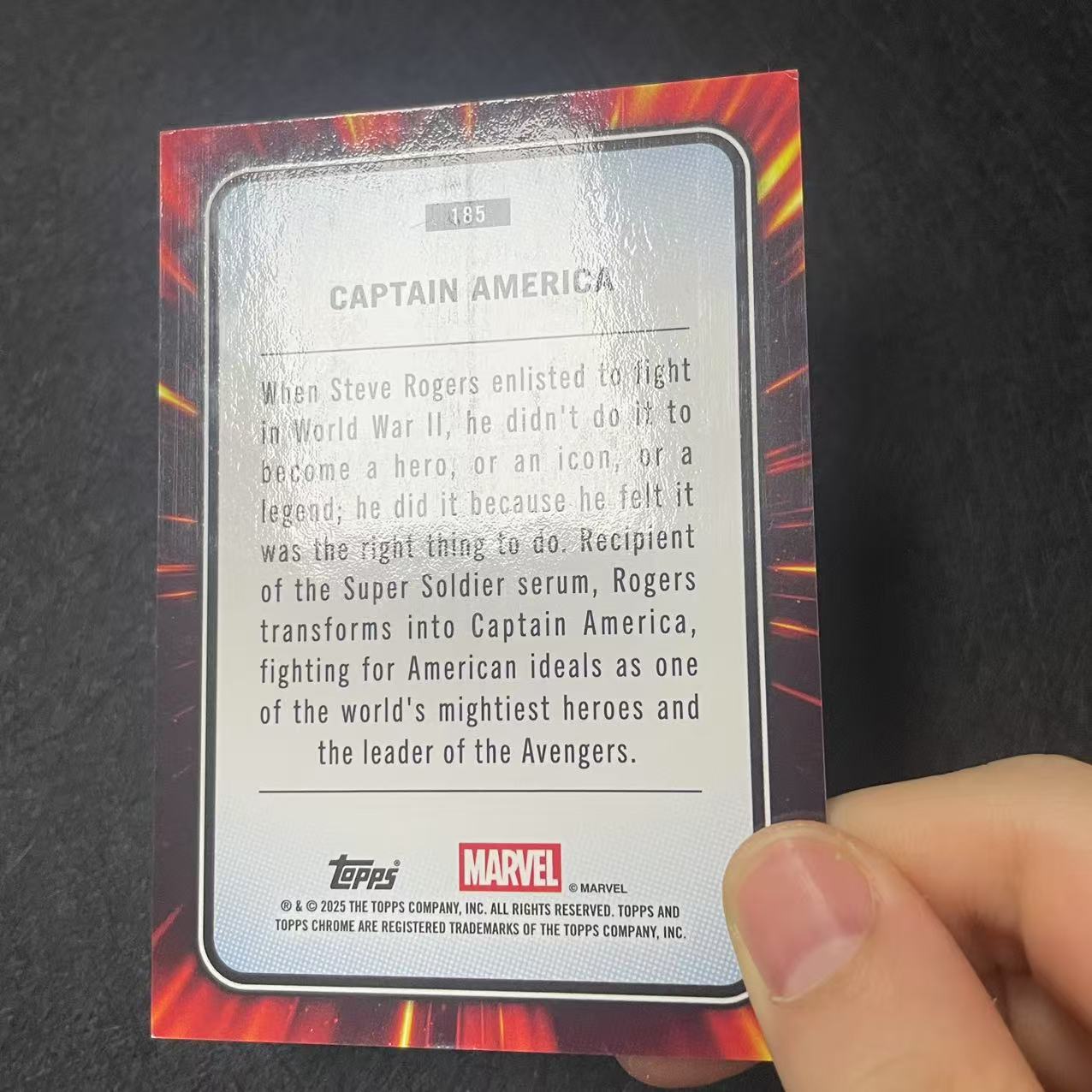【德基拍卖】2025 Topps Marvel (MCU) Chrome Captain America 漫威TC 美国队长 紫shimmer ...
