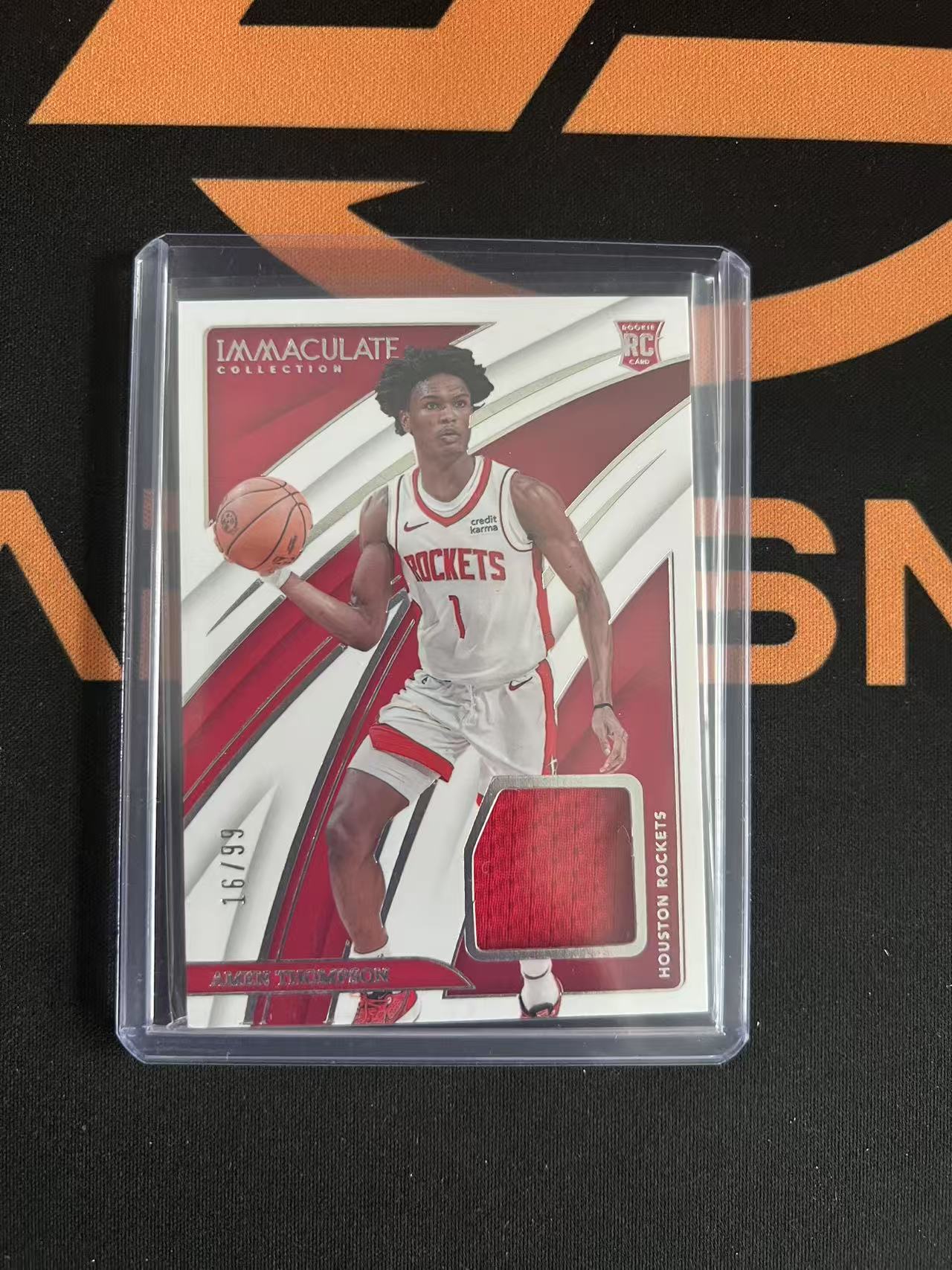 2023-24 Panini Immaculate Amen Thompson 【卡匠预付】火箭 新秀 阿门 汤普森 16/99编 小窗球衣 ...