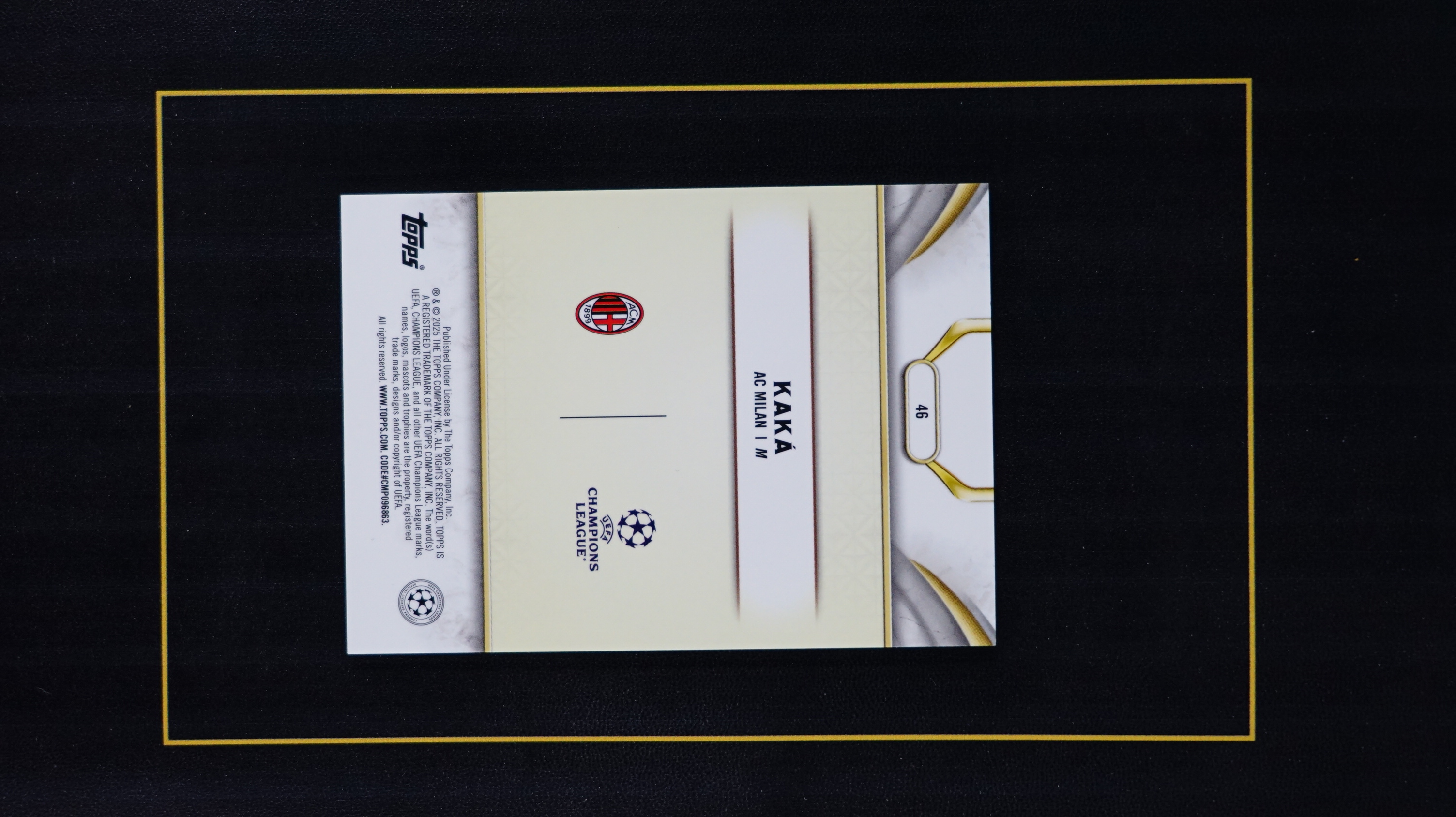 2025 Topps Reverence Kaka 尊耀 AC米兰 卡卡 75编 蓝平行 base【V009】25【超新星代卖】C 卡淘