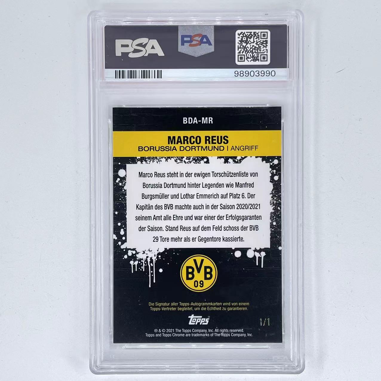 2021-22 Topps Chrome Marco Reus 多特高端队盒 德国 马尔科 罗伊斯 小火箭 爆金 1/1 1of1 签字 卡签 ...