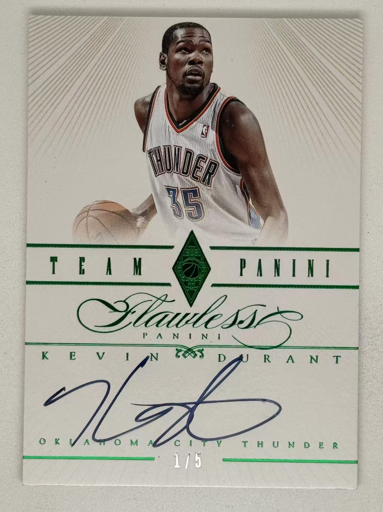 【宁动拍卖】2012-13 Panini Flawless Kevin Durant 元年 手提 雷霆 死神 KD 凯文 杜兰特 1/5编 首 ...