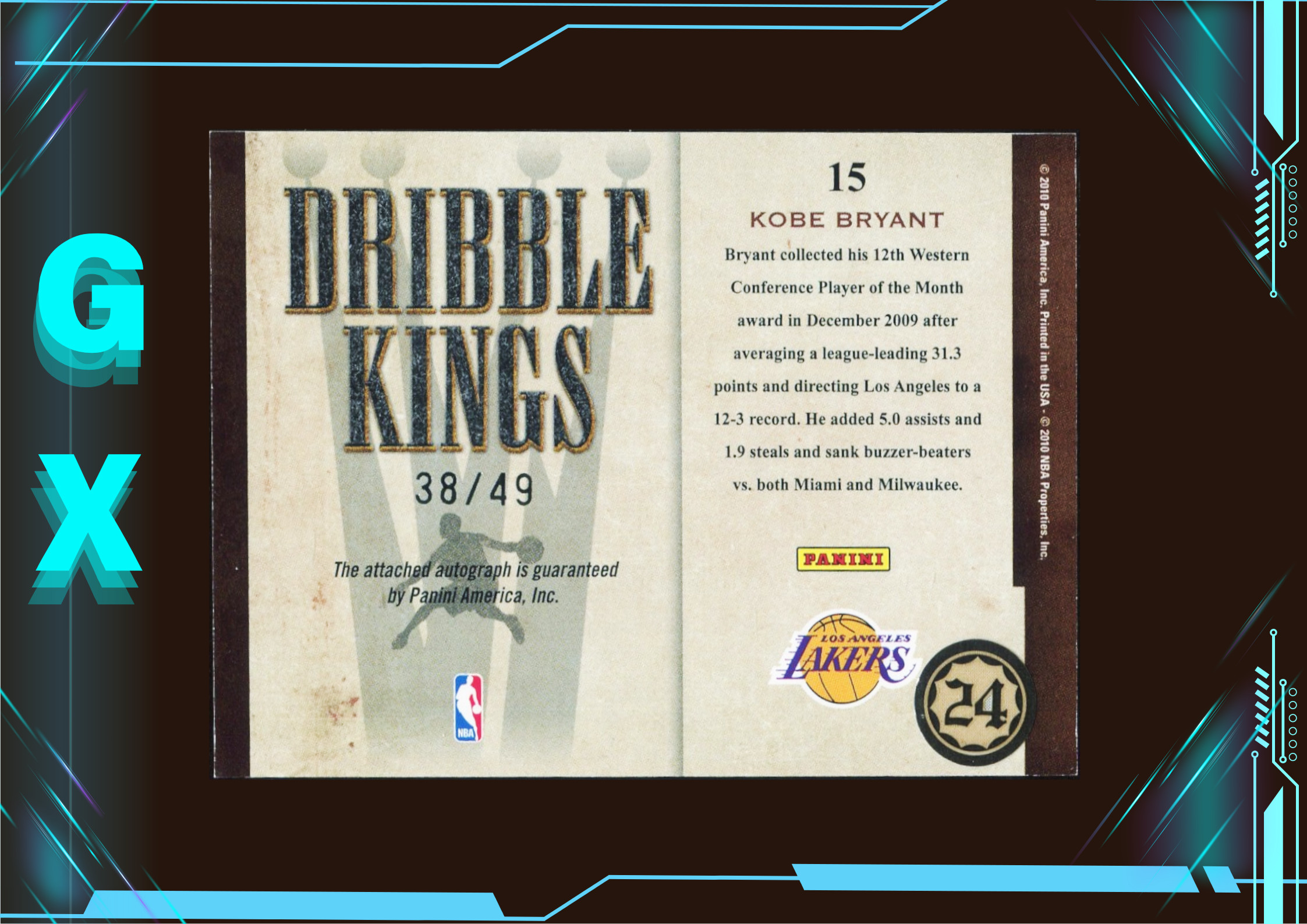 2009-10 Court Kings 元年油画系列 科比·布莱恩特 Kobe Bryant 38/49编 黑曼巴 小飞侠 卡签 签字 系列大 ...
