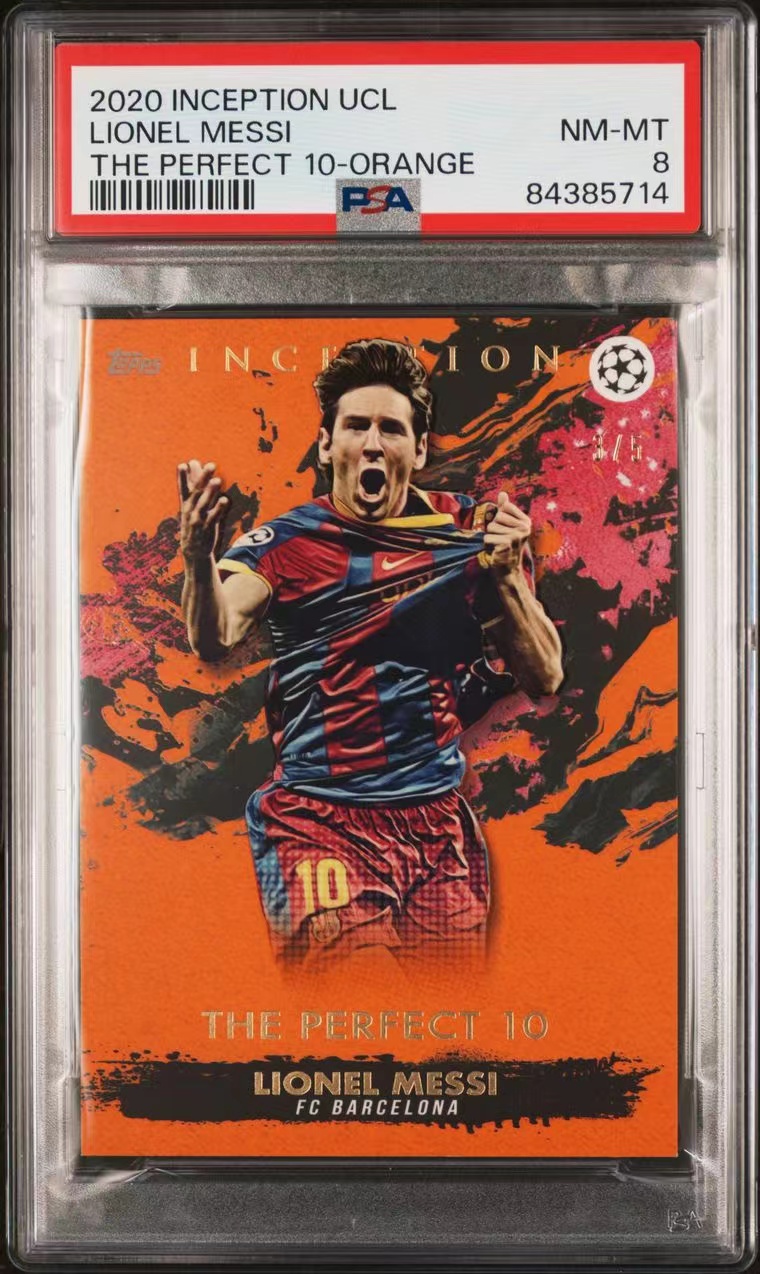 2020 Topps inception Lionel Messi 【承蒙抬爱】梅西 3/5编盗梦空间橙折 完美十号 巴塞罗那队魂带领阿根廷 ...