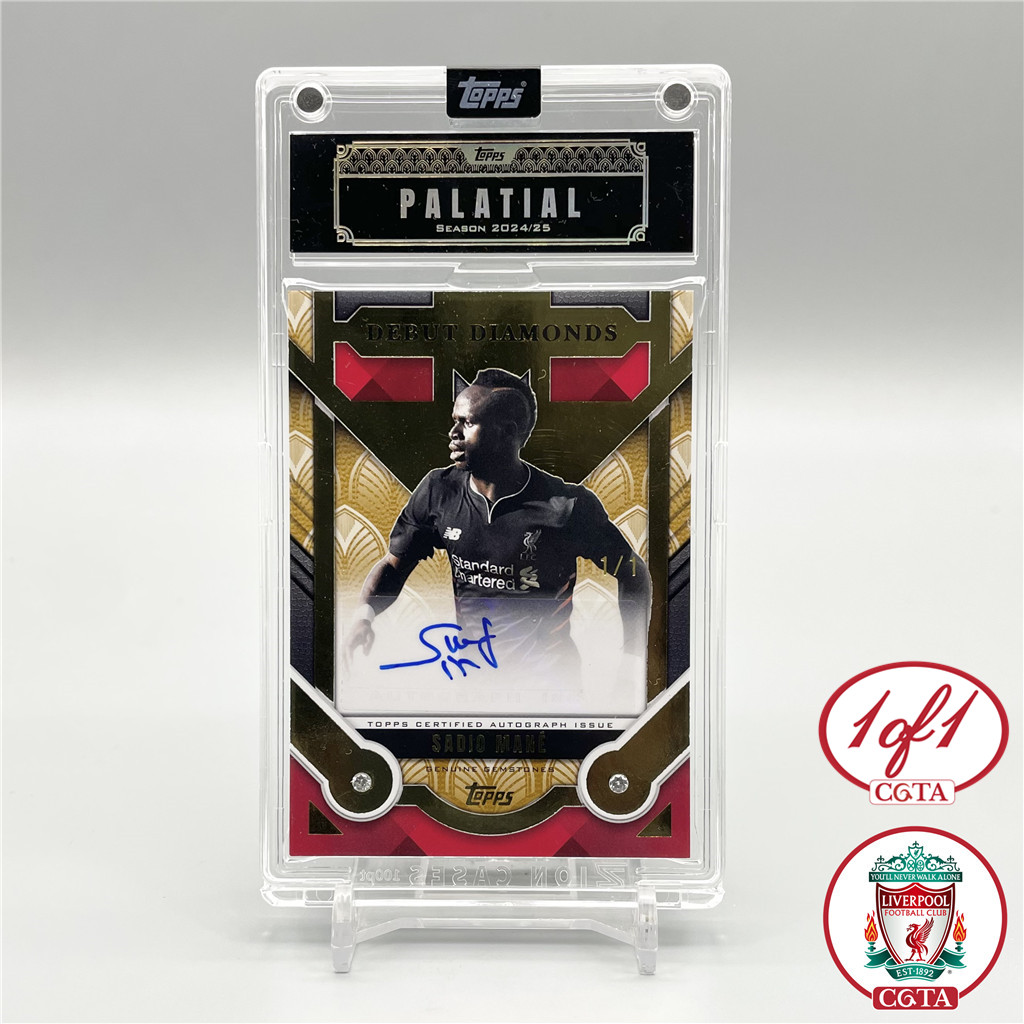 【CGTA 1/1 Mane】2024-25 Topps Palatial 宫殿 利物浦 队盒 马内 1/1编 1of1 金折 双钻 签字 ...