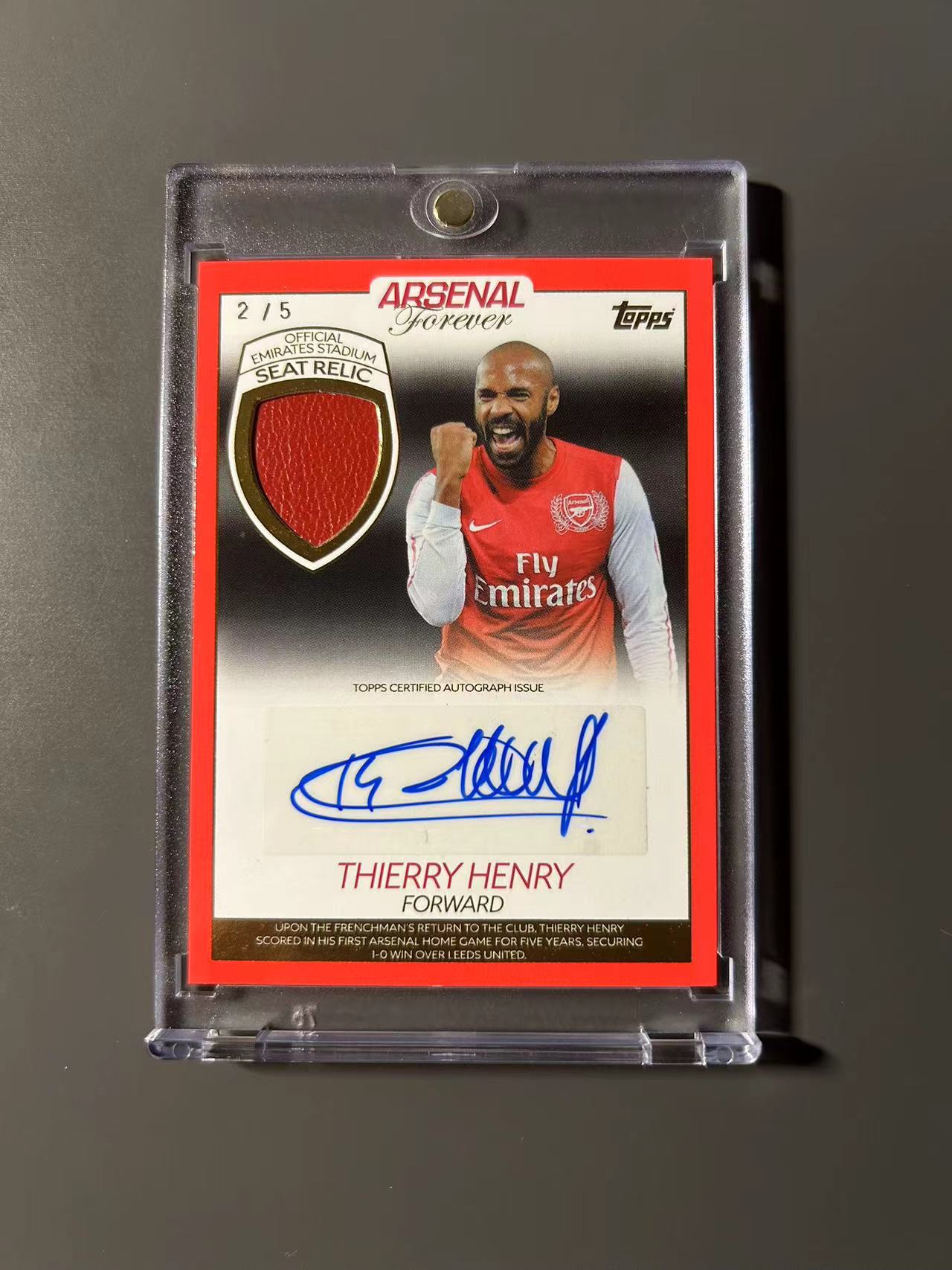2023-24 Panini arsenal forever Thierry Henry 【灰灰代拍】阿森纳 永恒 亨利 /5编 签字 酋长 ...