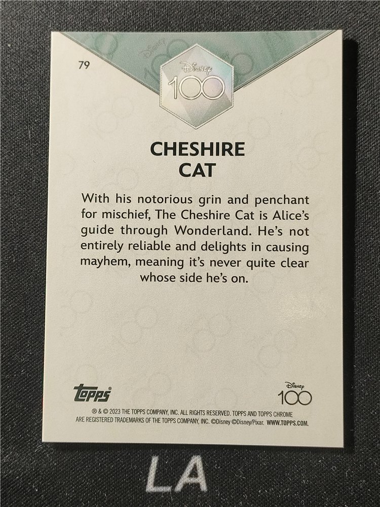 【LA拍卖】2023 Topps Chrome Disney 100th Cheshire Cat TC迪士尼100周年 爱丽丝梦游仙境 柴郡 ...