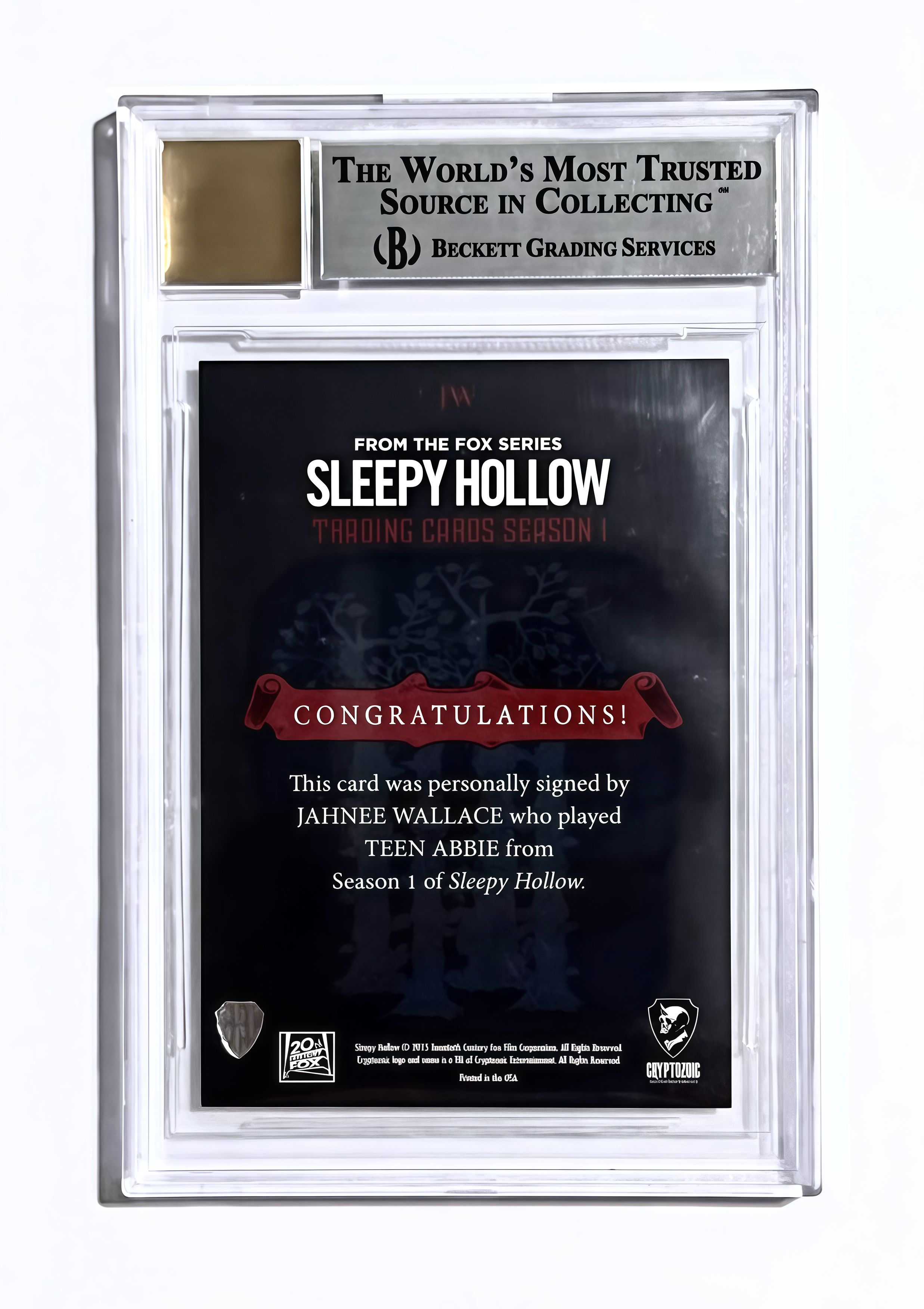 2015 Cryptozoic Sleepy Hollow Elijah Wood 沉睡谷 演员 Jahnee Wallace 签字卡 卡签 ...