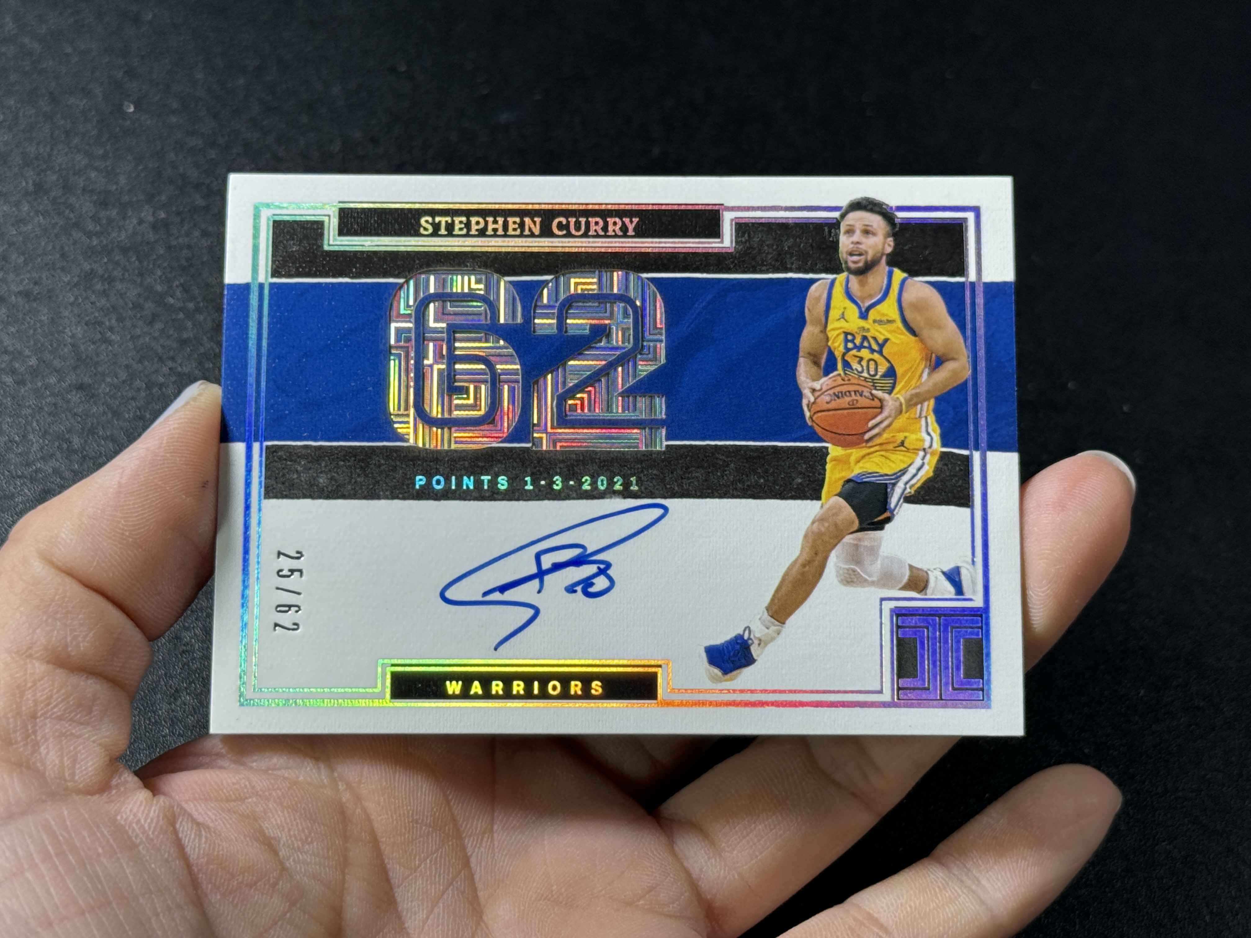 【喷子拍卖】2021-22 panini impeccable Stephen Curry 小真金白银 金州勇士 斯蒂芬 库里 生涯最高62分 ...
