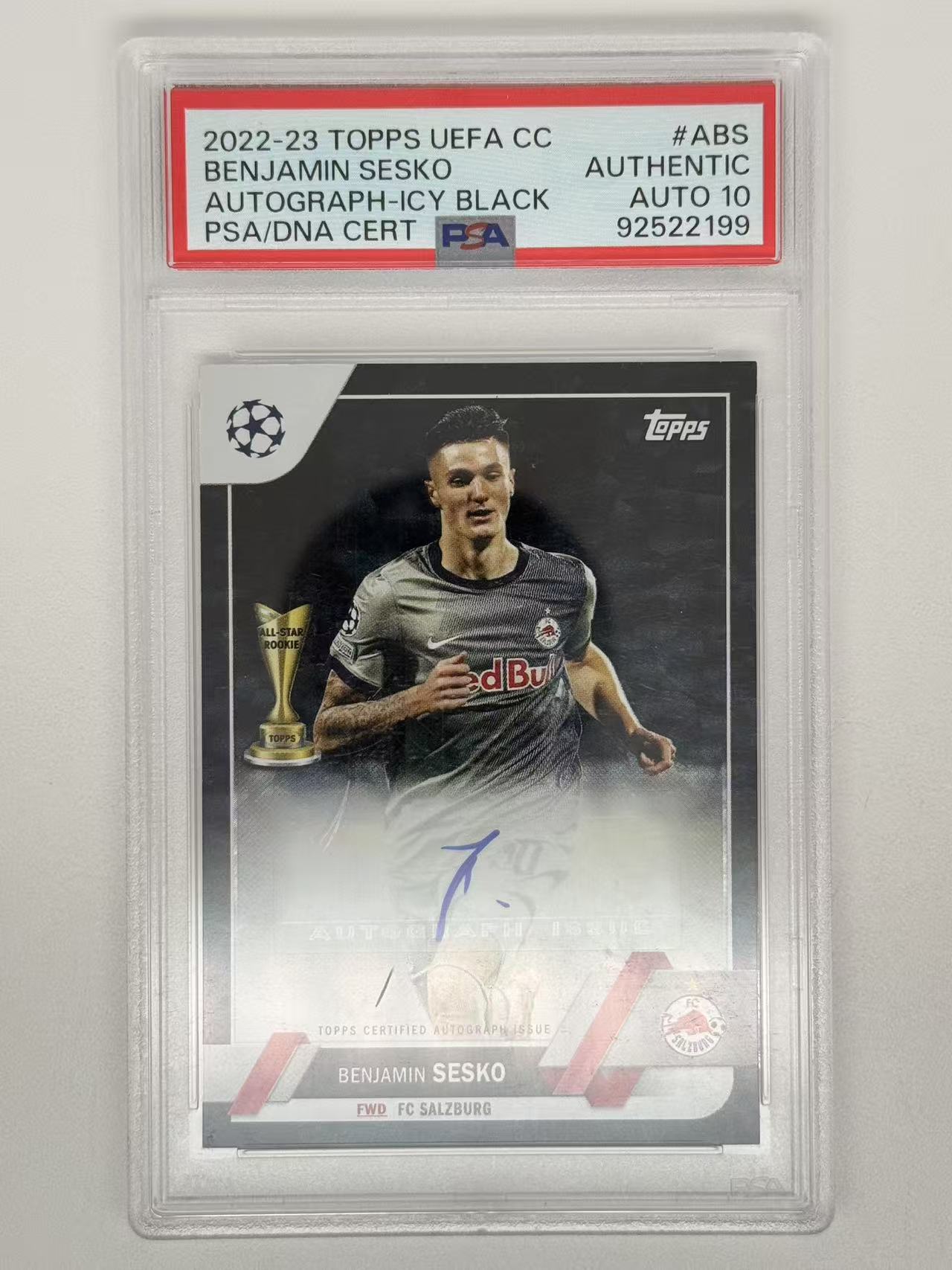 【宁动拍卖】2022-23 Topps Benjamin Sesko 欧冠蓝宝石 萨尔茨堡红牛 斯洛文尼亚 本杰明 赛斯科 谢什科 5/10编 ...