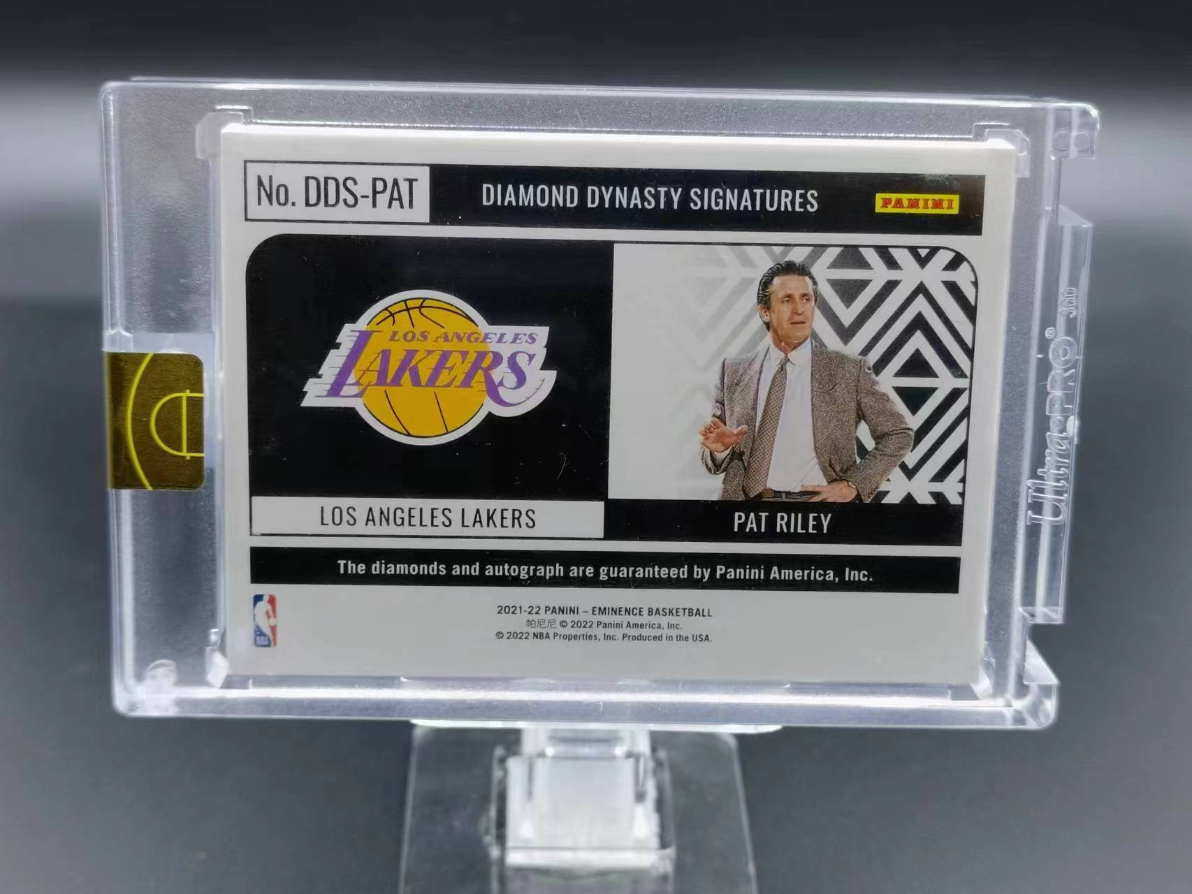 2021-22 Panini Eminence Pat Riley 【无疫烦拍卖】大真金 帕特莱利 四钻 签字 卡签 3/10编 记录拿到4次 ...