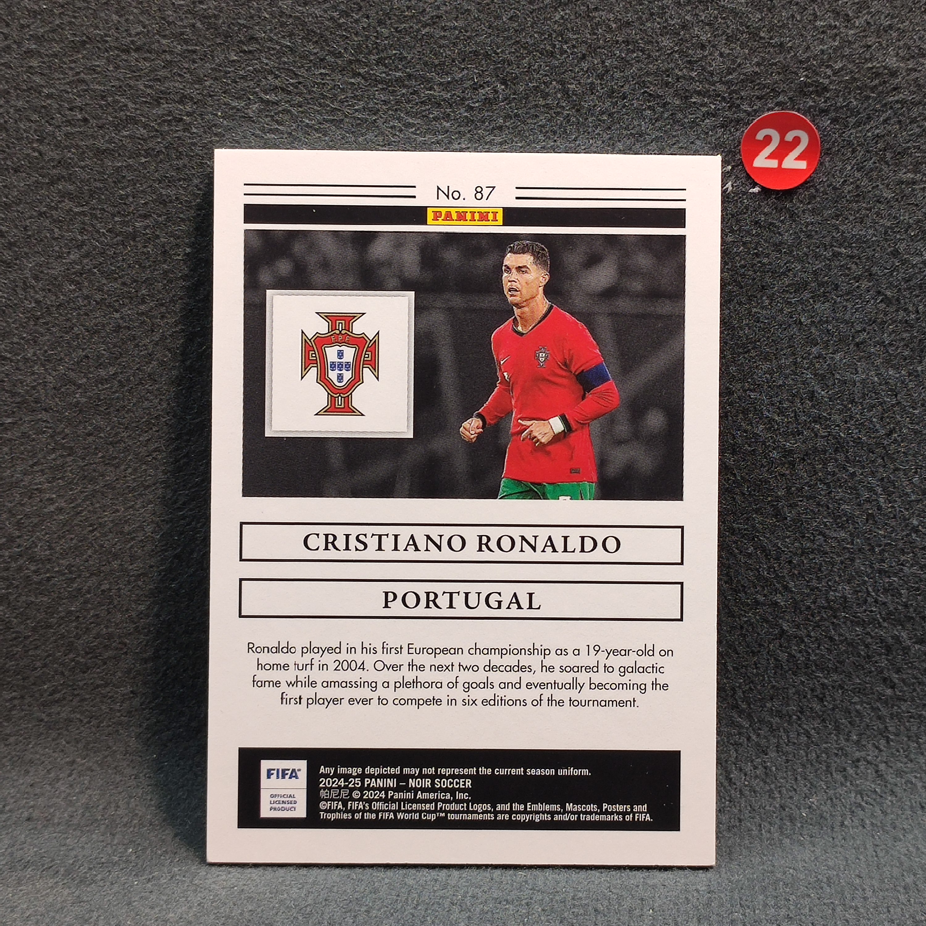 【大腿代卖】Cristiano Ronaldo C罗 罗纳尔多 2024-25 Panini Noir 诺尔 FIFA /80编带编限量 ...