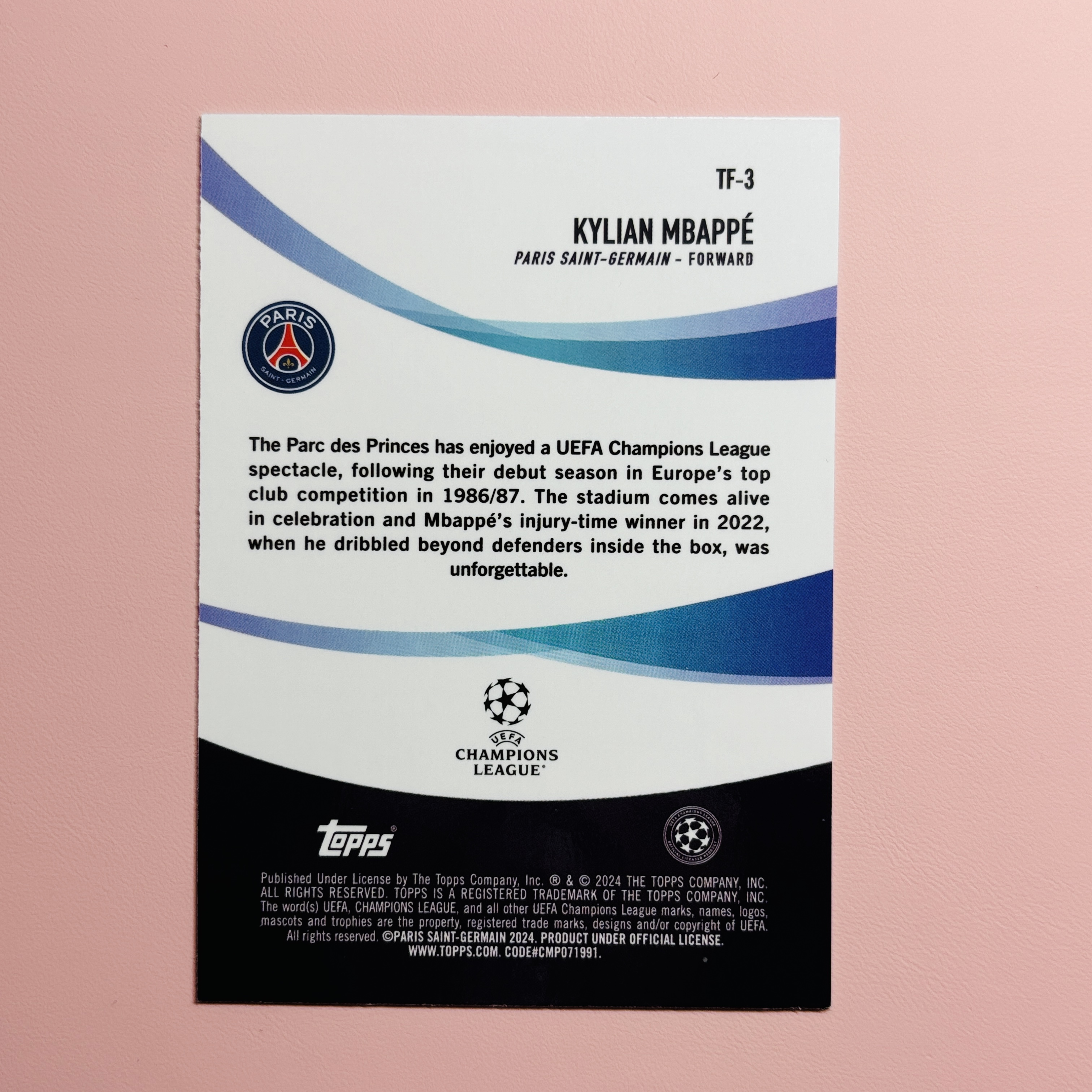 2023-24 Topps Chrome Kylian Mbappe 欧冠 姆巴佩 tifo 大比例 姆总 SSP 箱货 大巴黎 法国 皇马 ...
