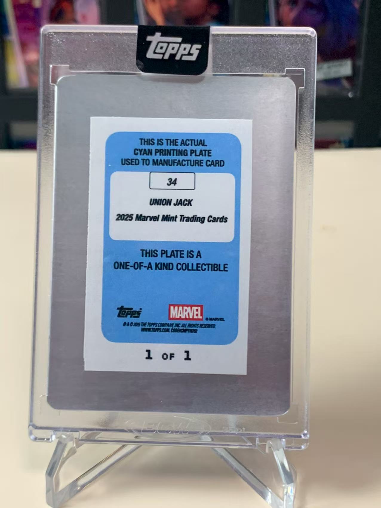 2025 Topps Marvel (MCU) Mint 漫威 原封砖 米字旗（UNION JACK）印刷底板 模板 1/1 1of1 收藏专 ...