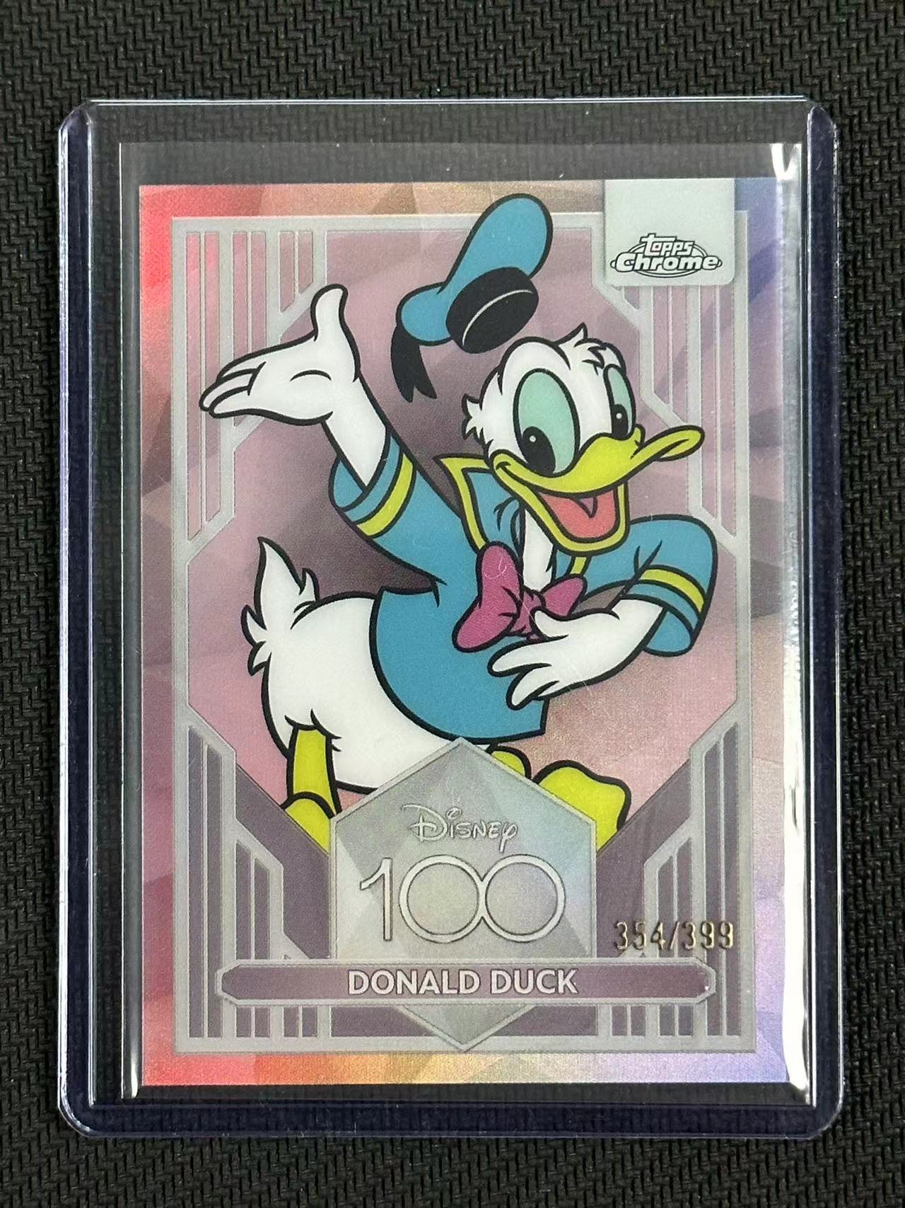 2023 Topps Chrome Disney Donald Duck 迪士尼100周年系列 唐老鸭 354/399编 粉折 ...
