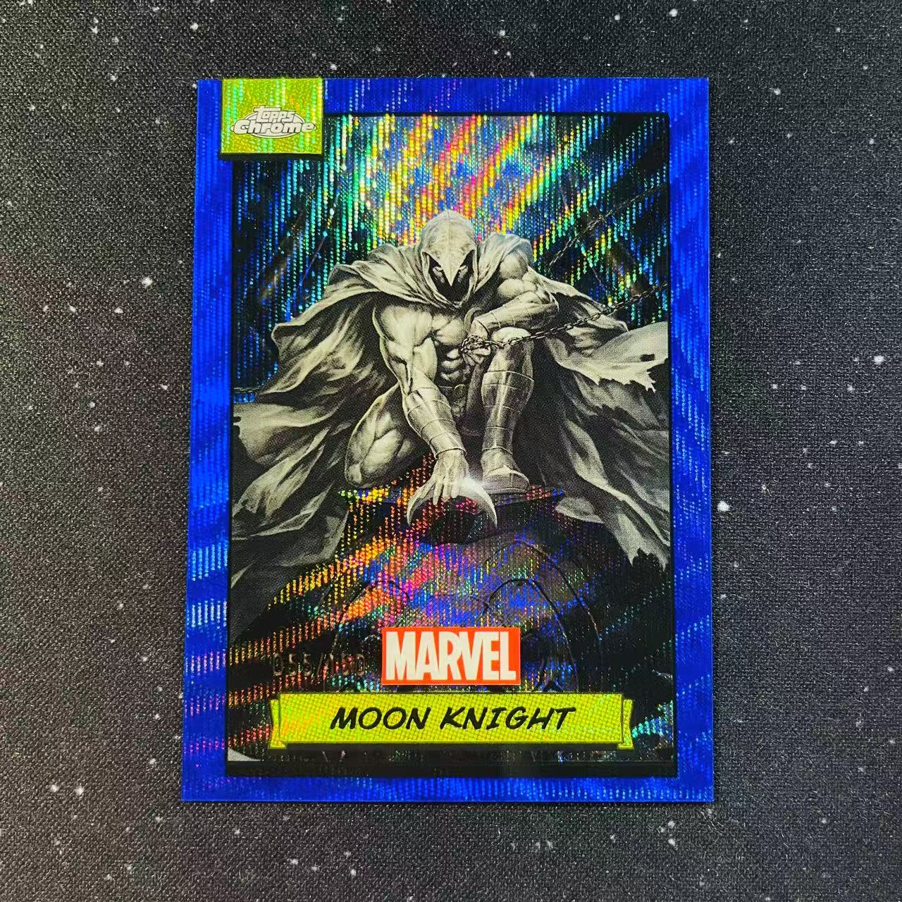 2024 Topps Marvel (MCU) Chrome 漫威 元年TC Moon Knight 月光骑士 /150编 蓝波纹折 刮痕 洛 ...