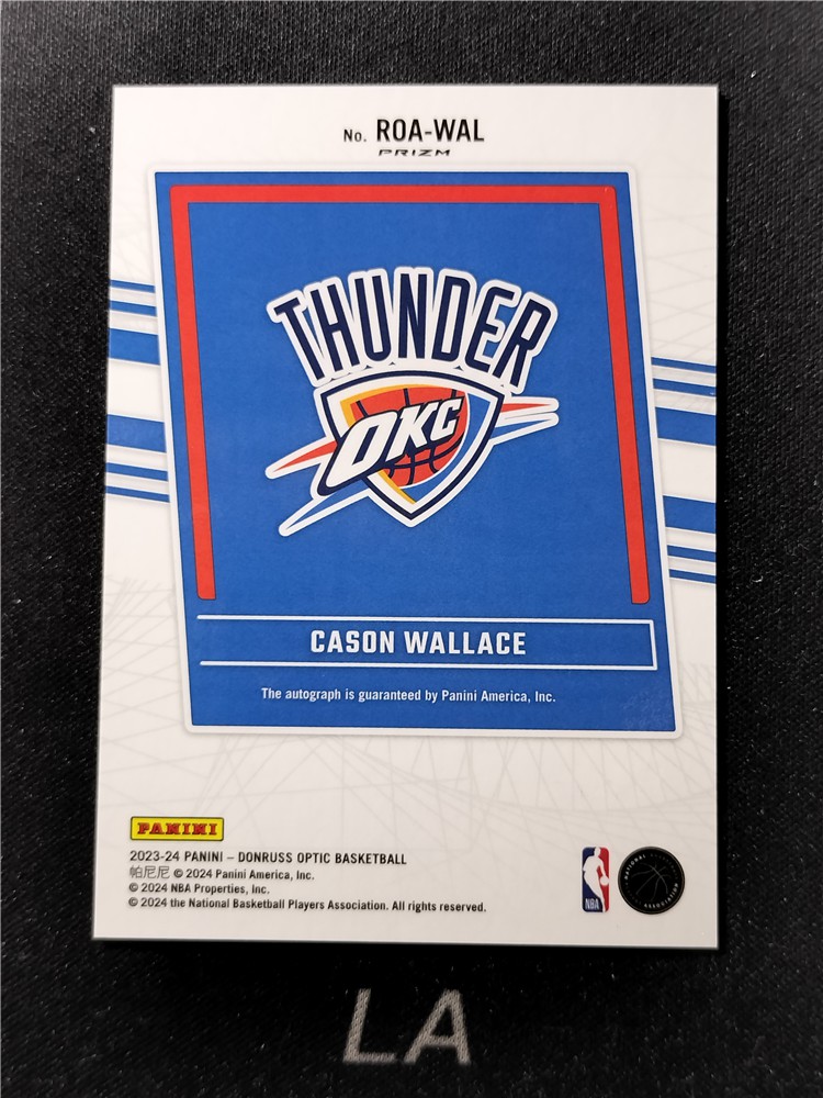 【LA拍卖】23-24 Panini Donruss Optic Cason Wallace 杜蕾斯OP 新秀RC 凯森 卡森 华莱士 雷霆队 ...