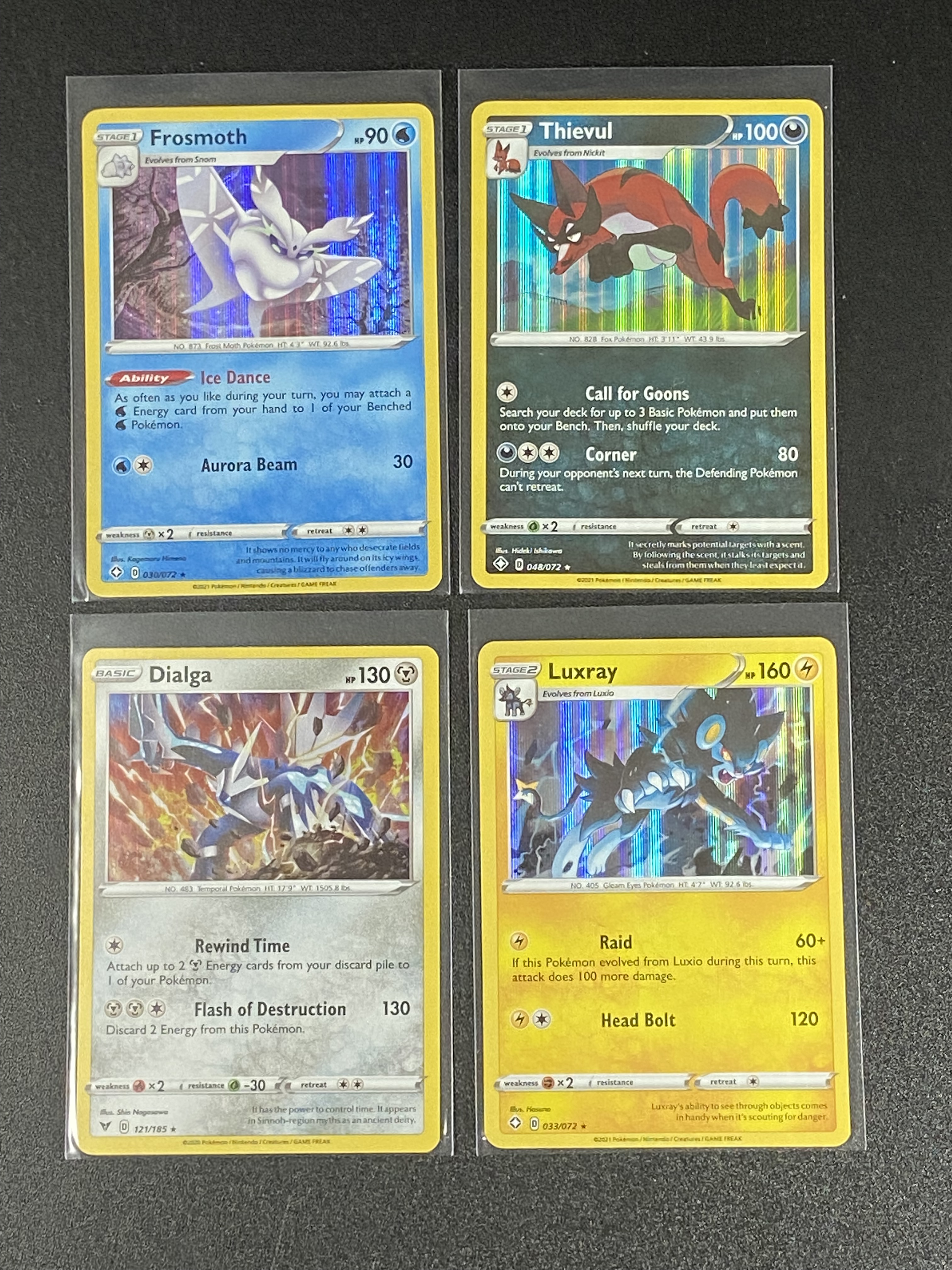 【喷子拍卖】2021 Pokemon SWSH Lots 宝可梦 剑盾系列 雪绒蛾 狐大盗 帝牙卢卡 伦琴猫 1阶进化 2阶进化 专收必备 一 ...