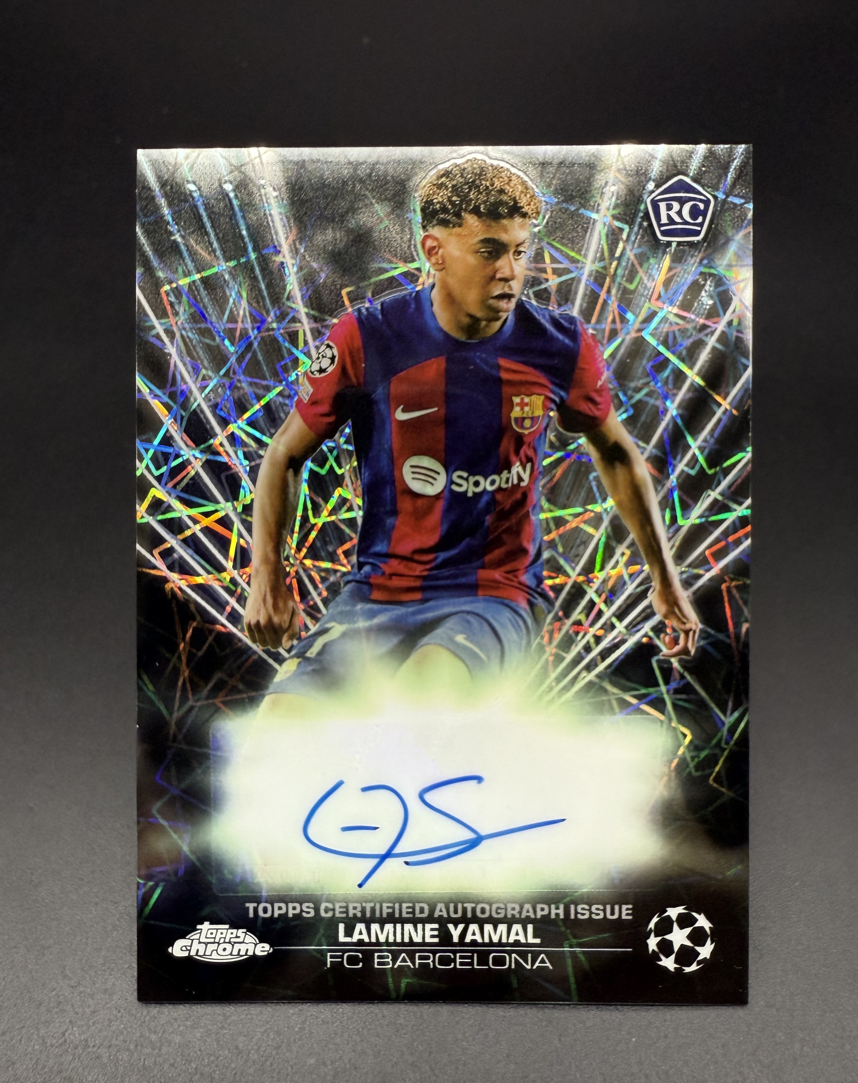 2023-24 Topps Chrome Lamine Yamal RC 【湖水蓝拍卖】亚马尔 新秀 巴塞罗那 巴萨 镭射签 签字 完美签 ...