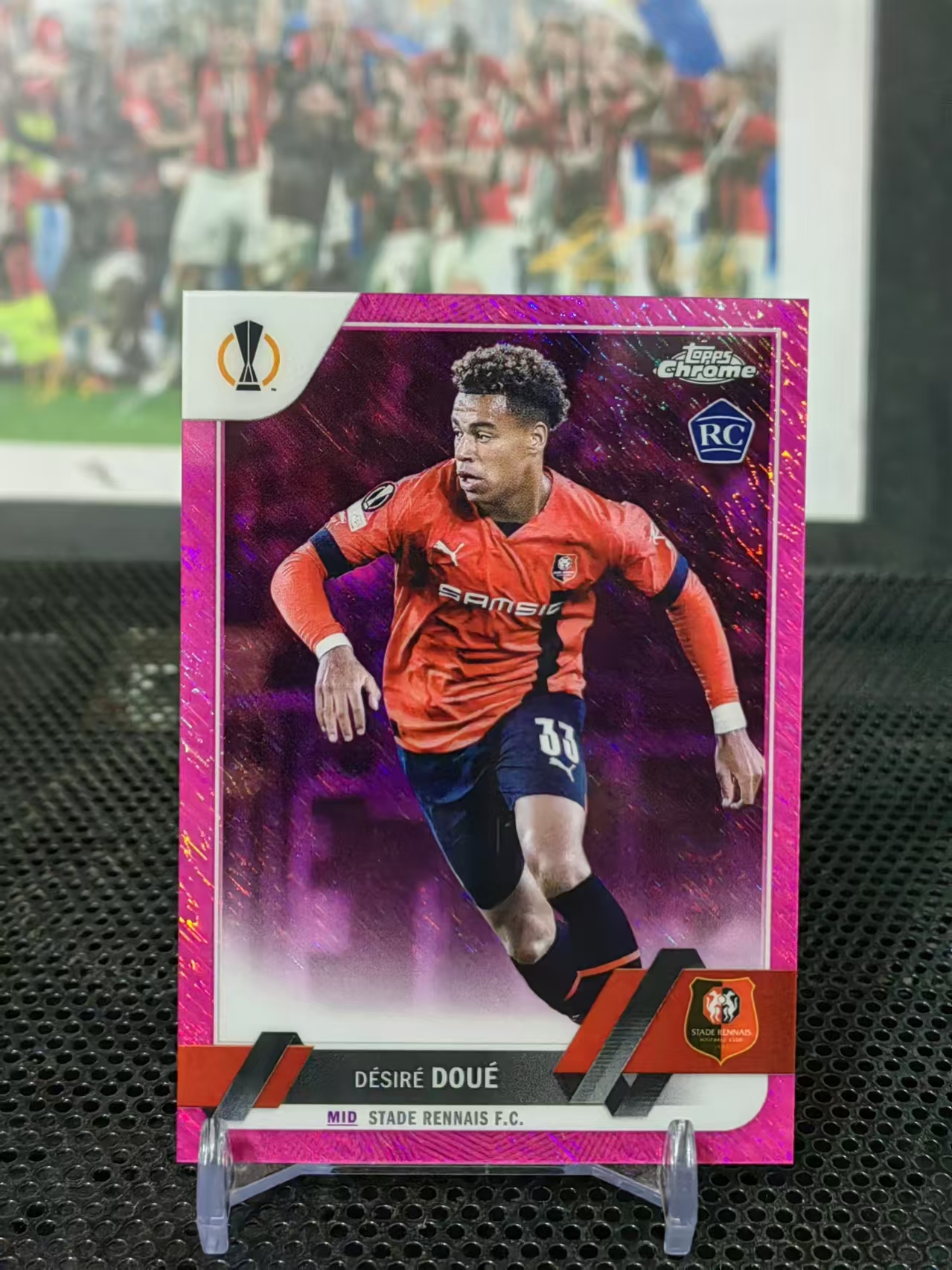 2023 Topps Chrome Désiré Doué RC 【红黑卡迷】TC欧冠hobby正系列 雷恩新秀德雷西杜埃 大热天才 250编 ...
