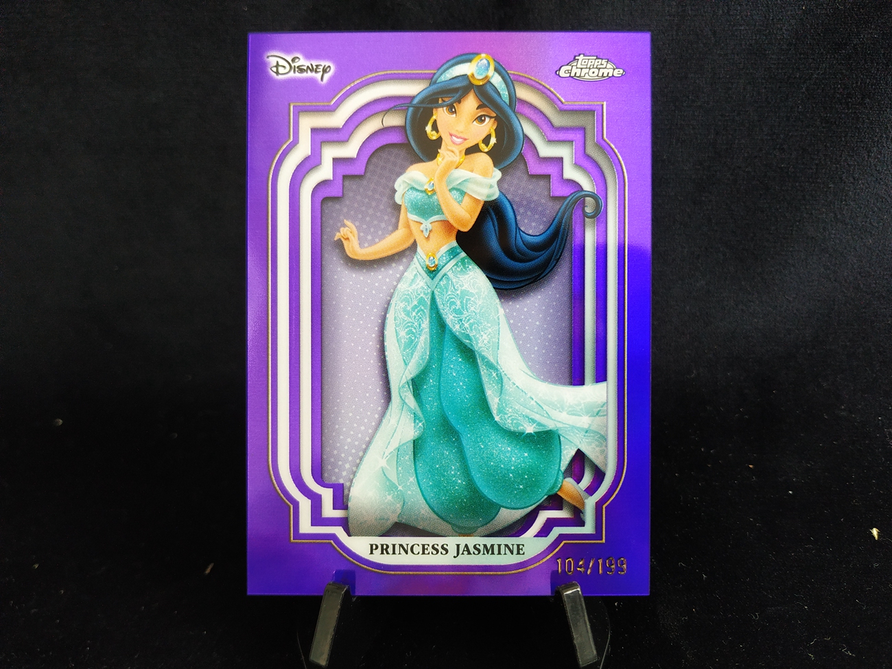 9-25 wgog 655 【钢蛋儿拍卖】 topps 2024 迪士尼 Disney Chrome 紫折 199编 阿拉丁 茉莉公主 ...
