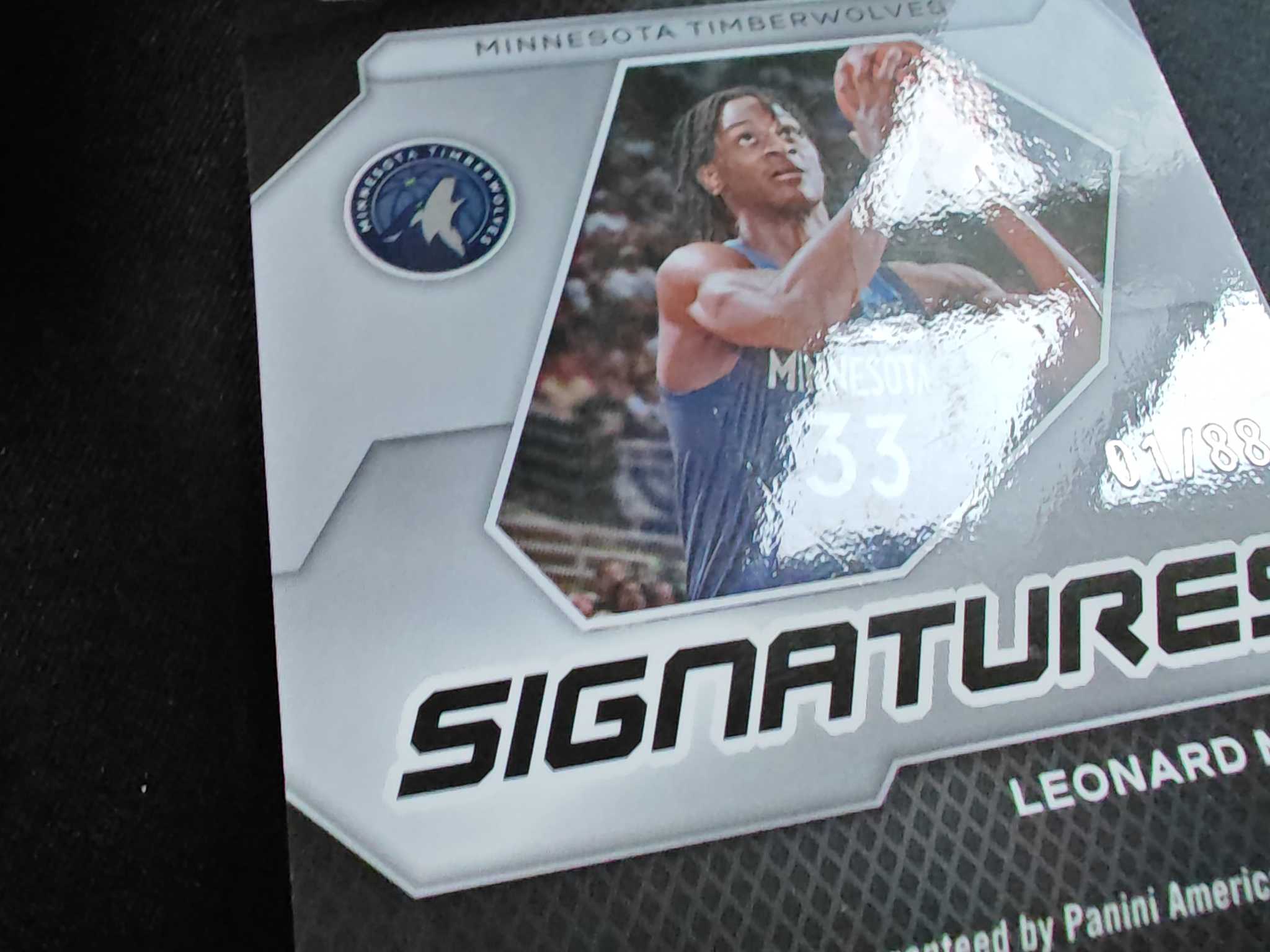 2023-24 Panini Prizm Leonard Miller RC SC球星卡 pz 新秀 森林狼 伦纳德米勒 首编 签字 红圈圈折 ...