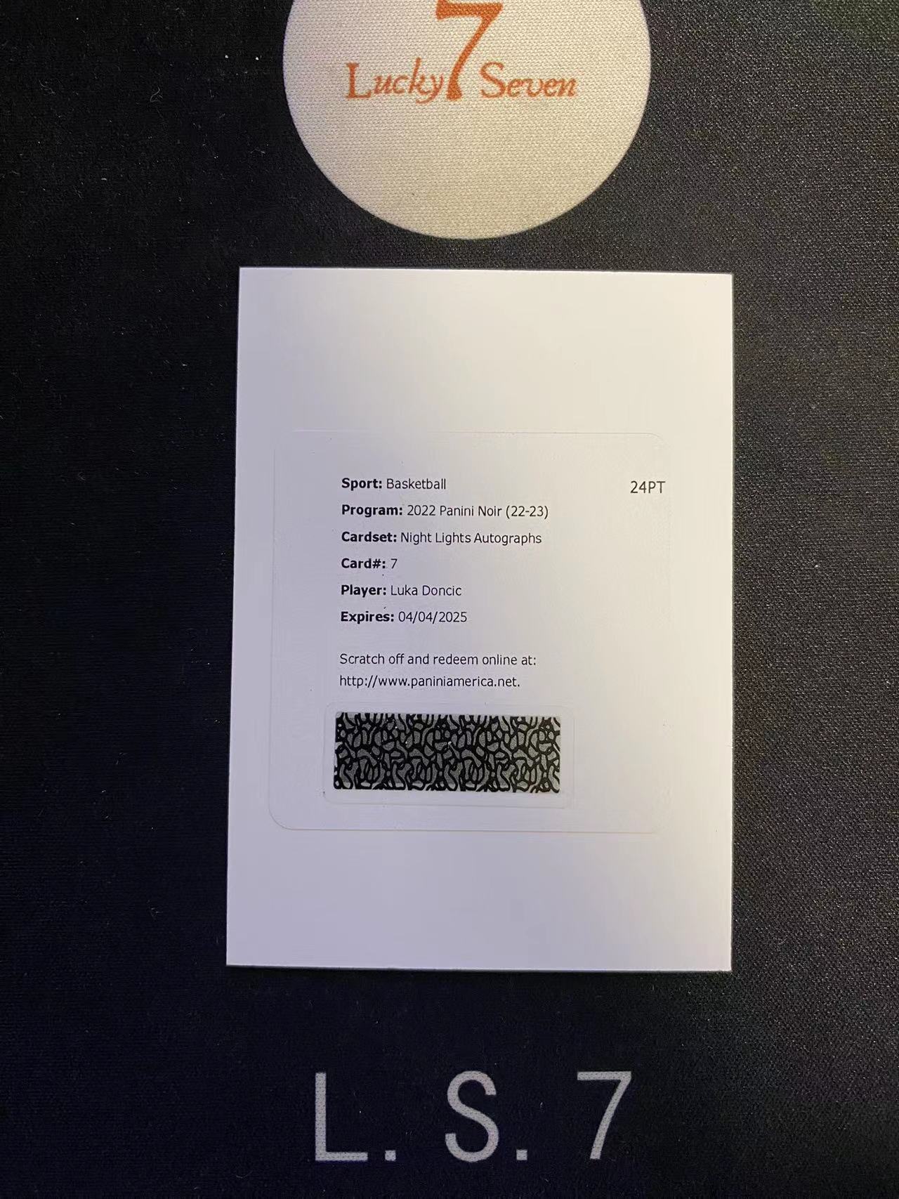 2022-23 Panini Noir Luka Doncic LS7拍卖 诺尔 独行侠 东契奇 NIGHT LIGHTS 夜灯签 卡签 交换版 只发卡不发码（TY）1 卡淘