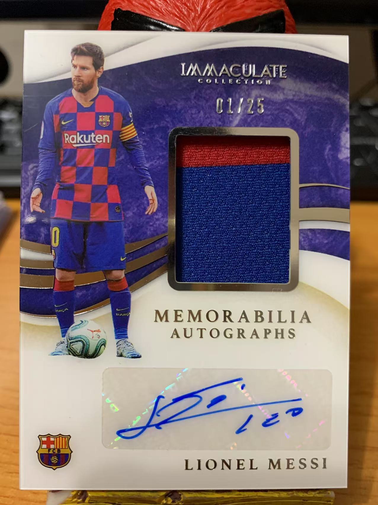 2020 Panini Immaculate Lionel Messi 帕尼尼 爱咪咪 巴塞罗那 巴萨 梅西 镜面 MATCH-WORN 落场 ...